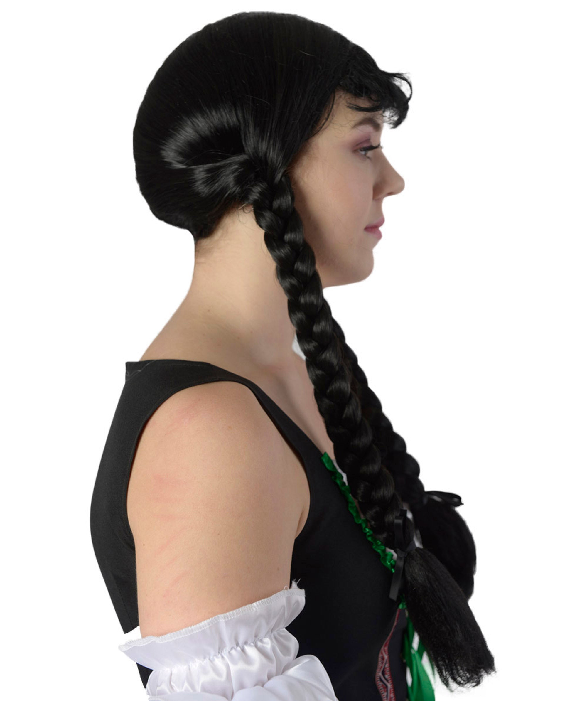 Dutch Braids Black Wig - HalloweenPartyOnline