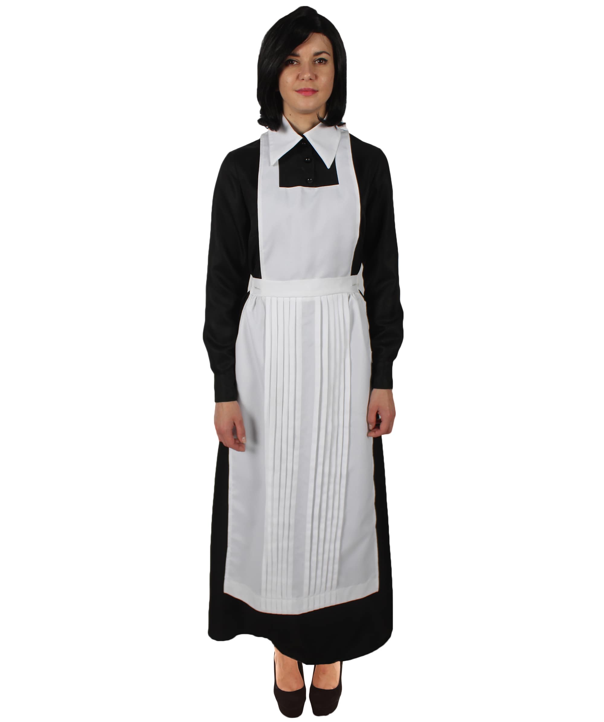 Adult Women’s 55” Long Black and White Anime Movie Maid Costume ...