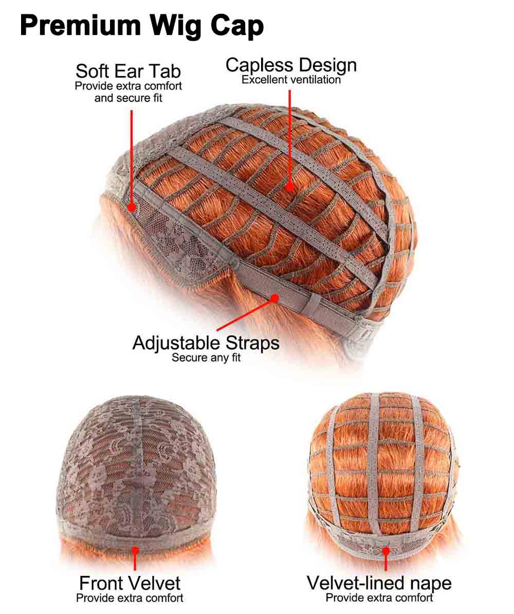 Womens Game Cosplay Wig | Red Video Game Wigs | Premium Breathable Cap ...