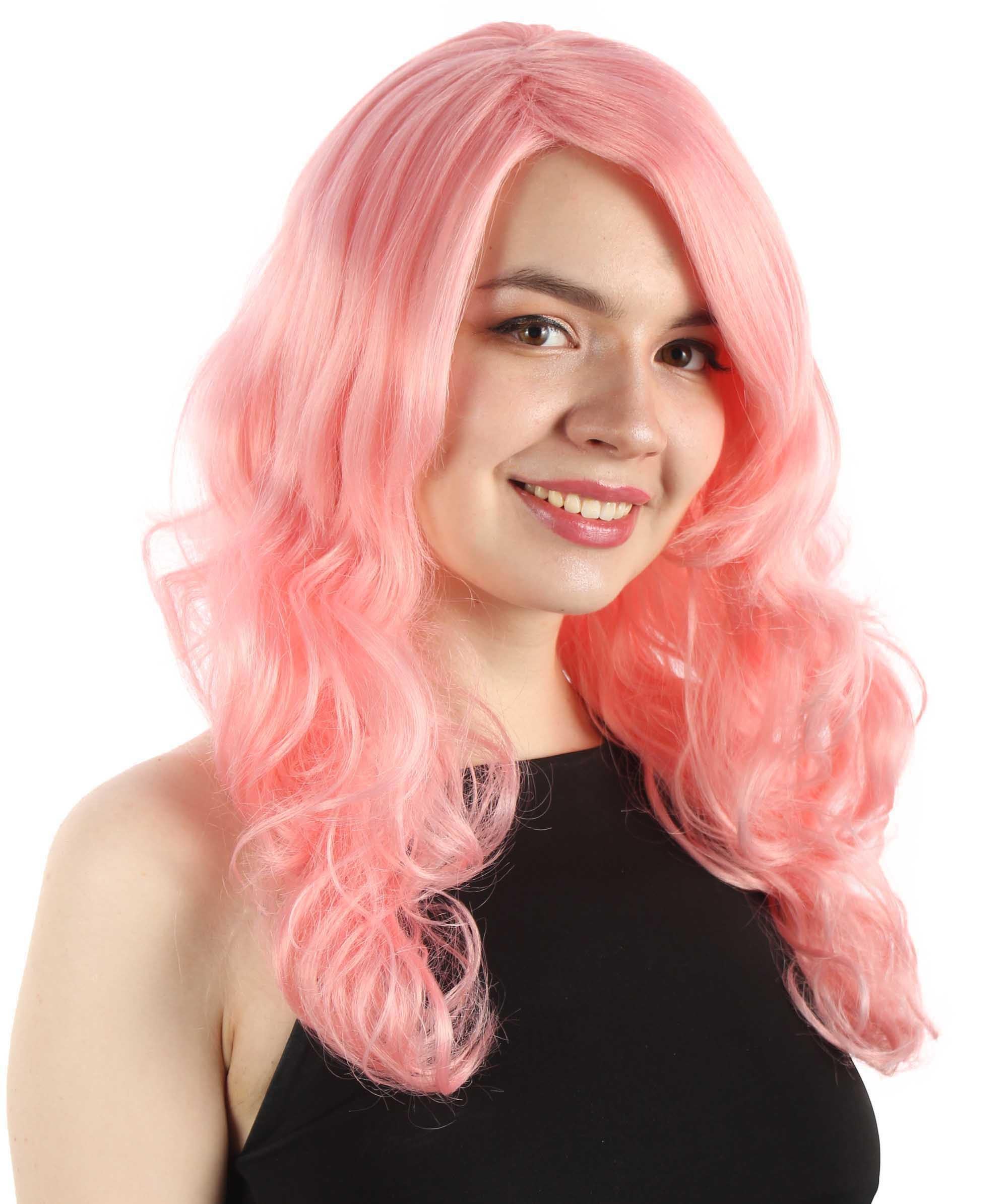 Women's Carnival Mardi Gras Tri-Color Wavy Style Cosplay Wig ...