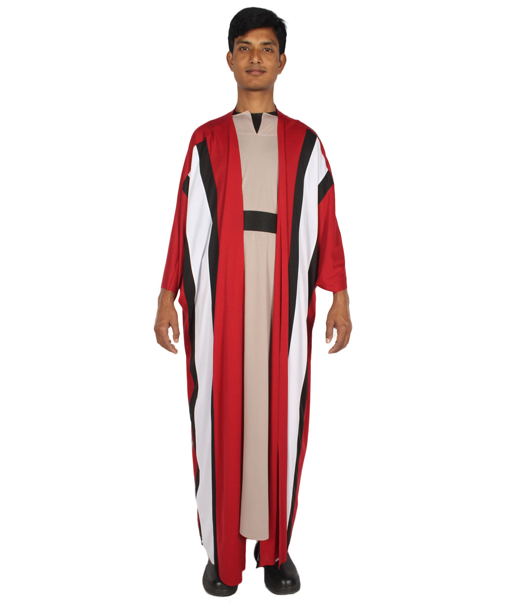 Adult Men's Biblical Moses Religious Red White Cosplay Costume ...
