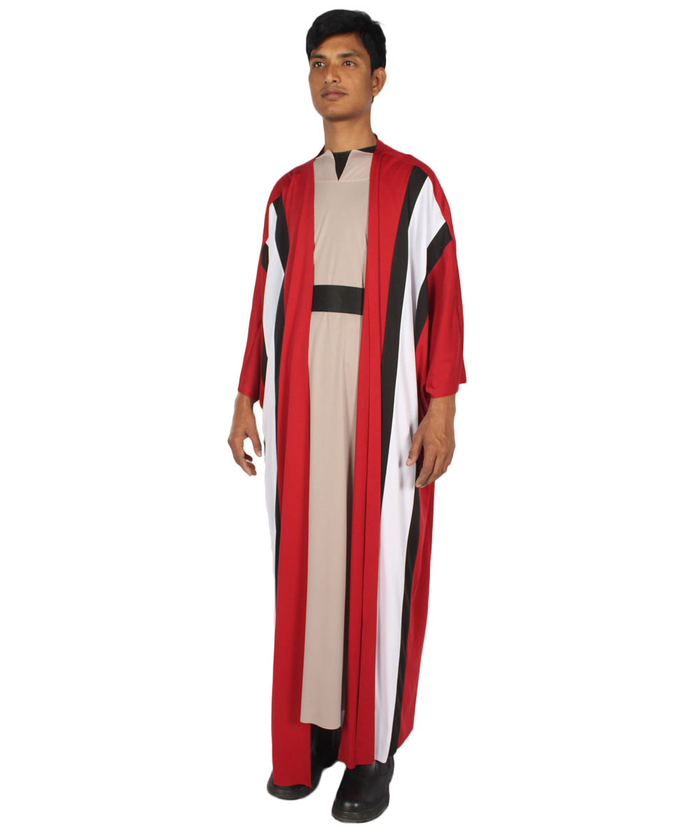 Adult Men's Biblical Moses Religious Red White Cosplay Costume ...