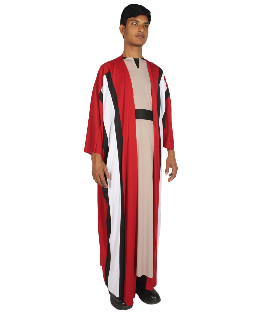 Adult Men's Biblical Moses Religious Red White Cosplay Costume ...