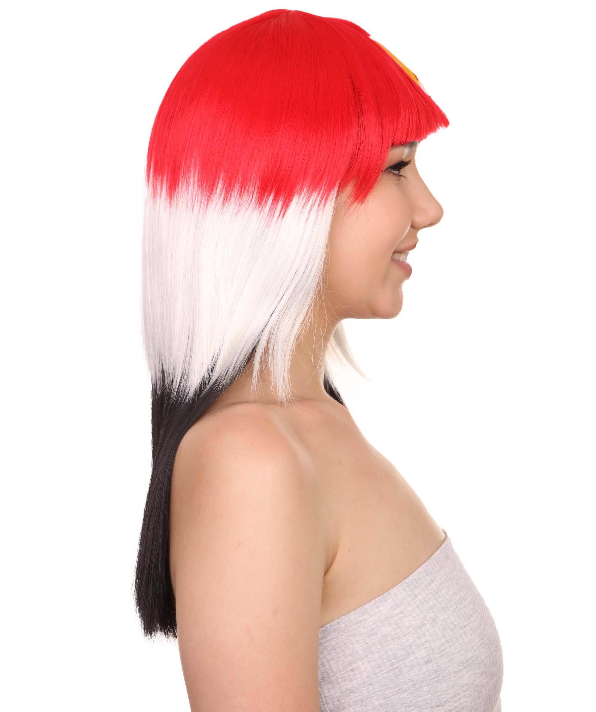 Egypt Flag Long Bob Wig - HalloweenPartyOnline