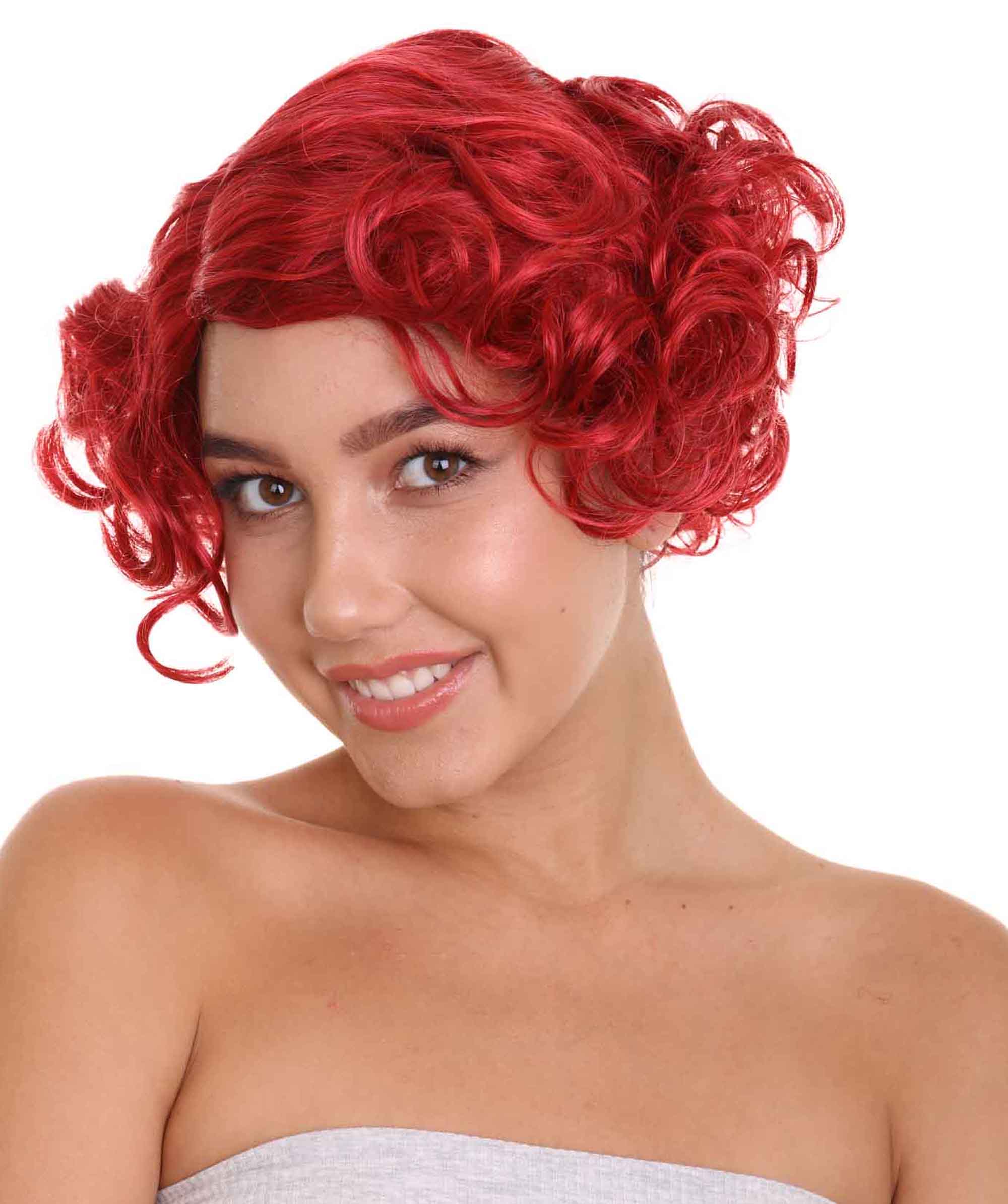 Red French Maid Women's Wig - HalloweenPartyOnline