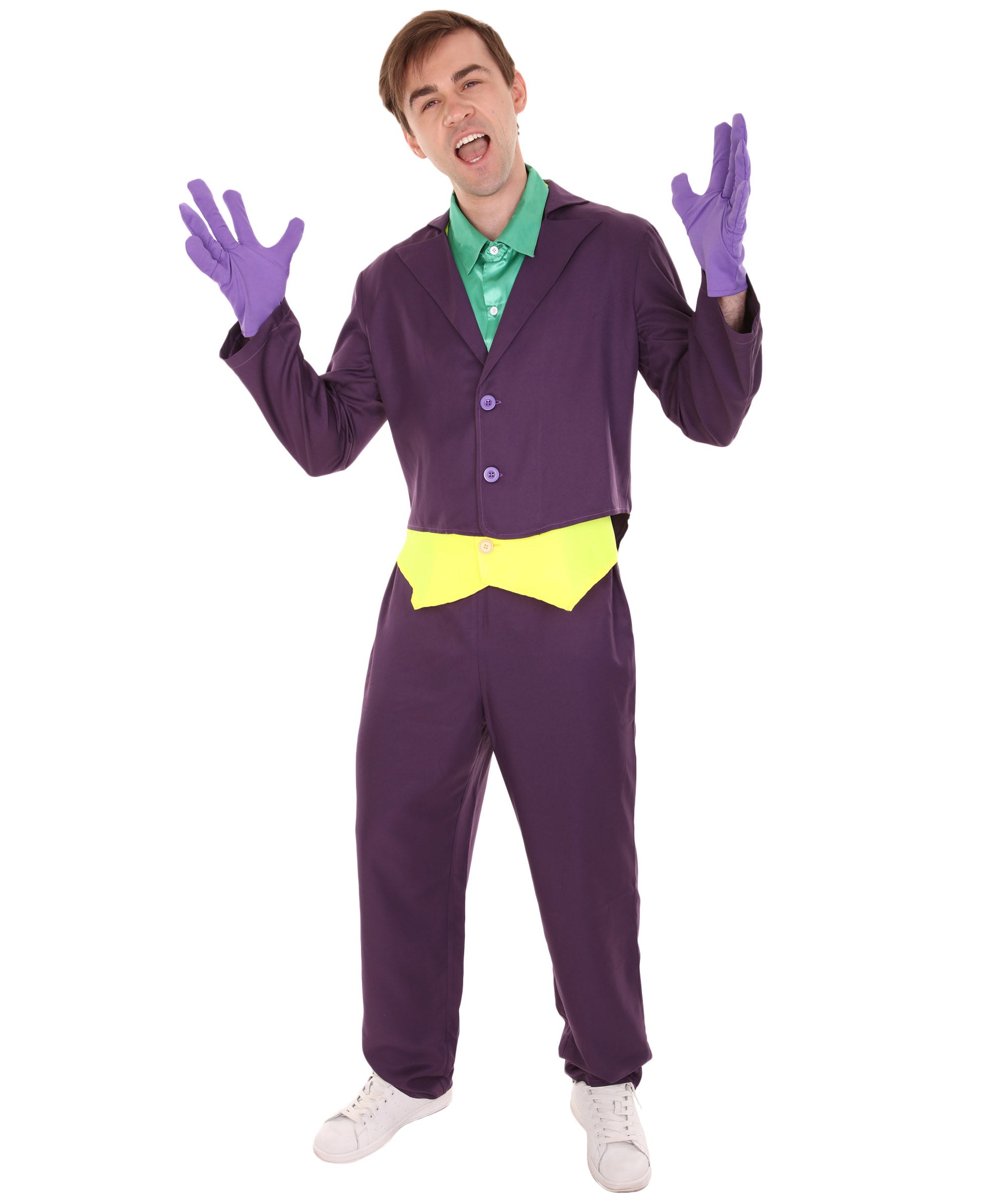 Adult Men's Deluxe Clown Purple Suit Costume | Multi color Halloween C ...