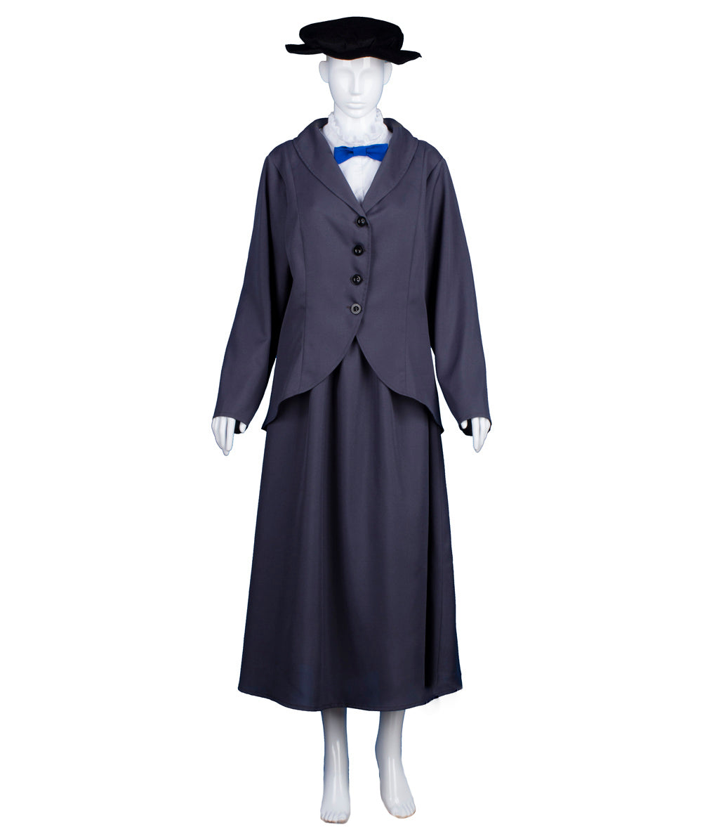 Adult Women's English Nanny Costume | Shadow Grey Cosplay Costume - S ...