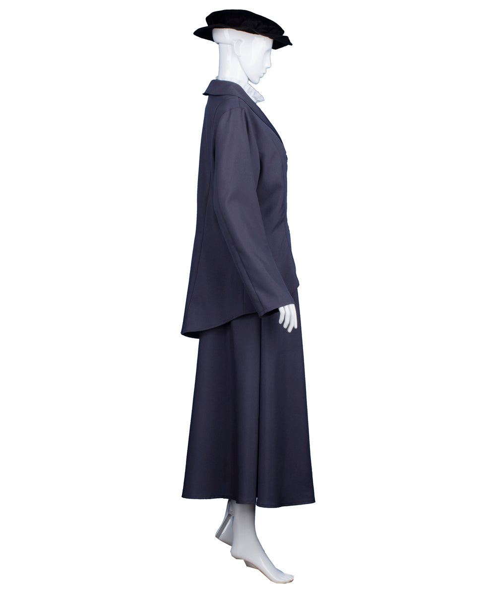 Adult Women's English Nanny Costume | Shadow Grey Cosplay Costume - S ...