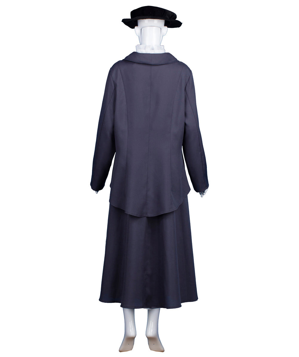 Adult Women's English Nanny Costume | Shadow Grey Cosplay Costume - S ...