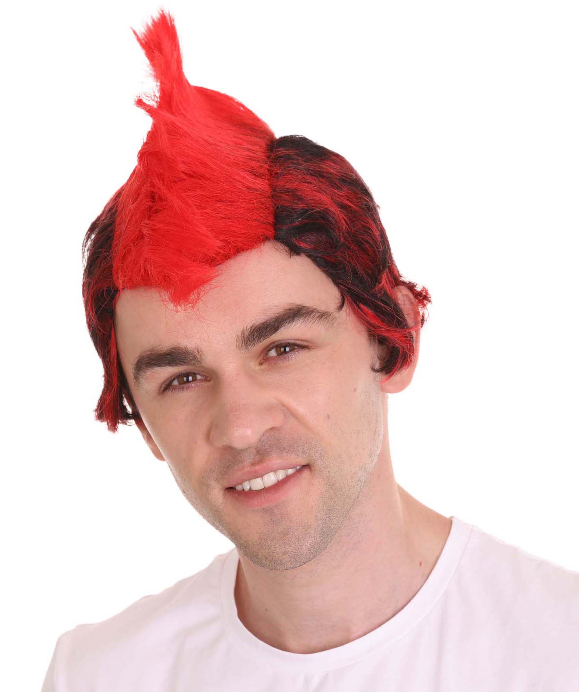Red Punk Mohawk Wig | - HalloweenPartyOnline