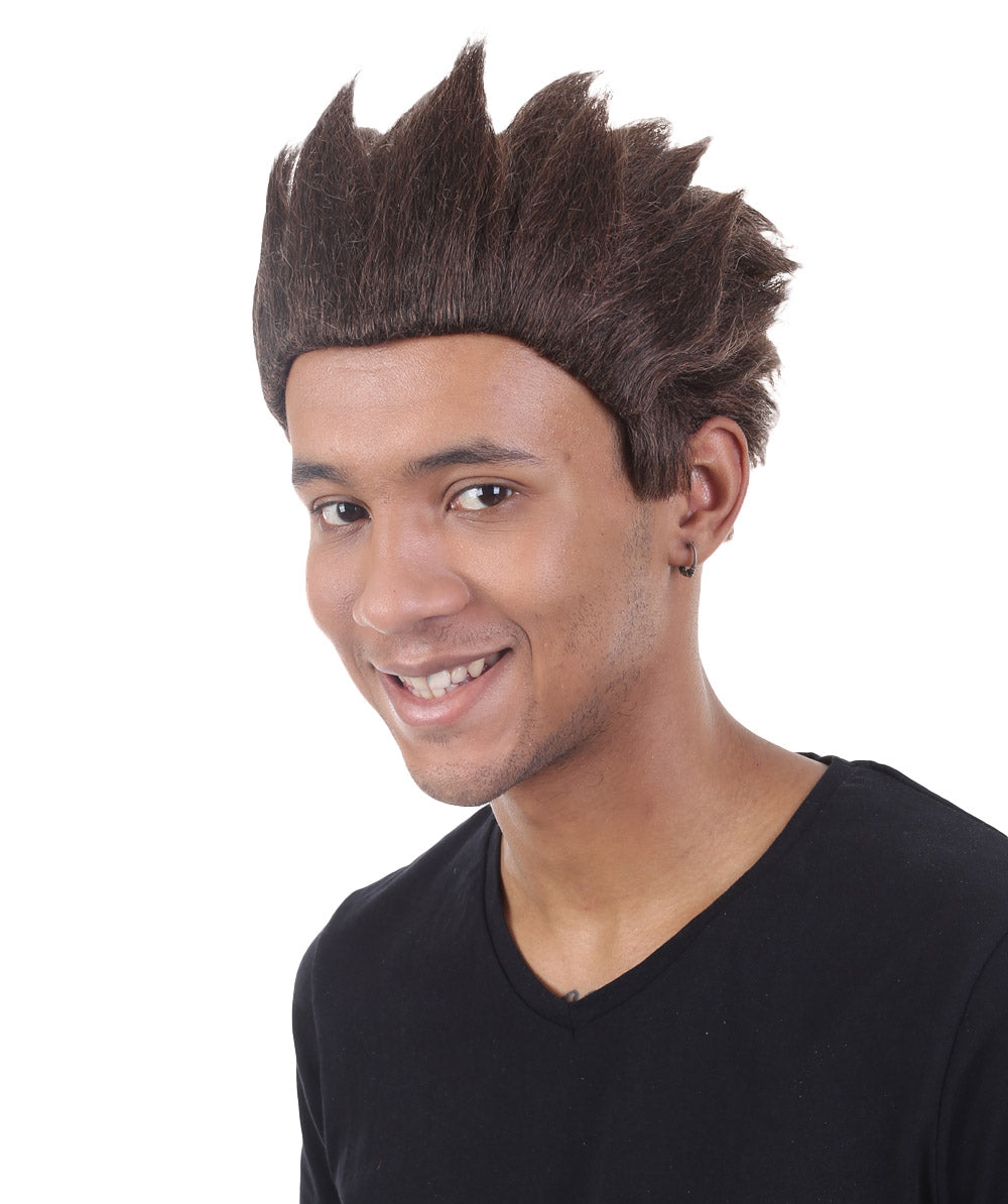 Spiked Internet Movie Brown Wig - HalloweenPartyOnline