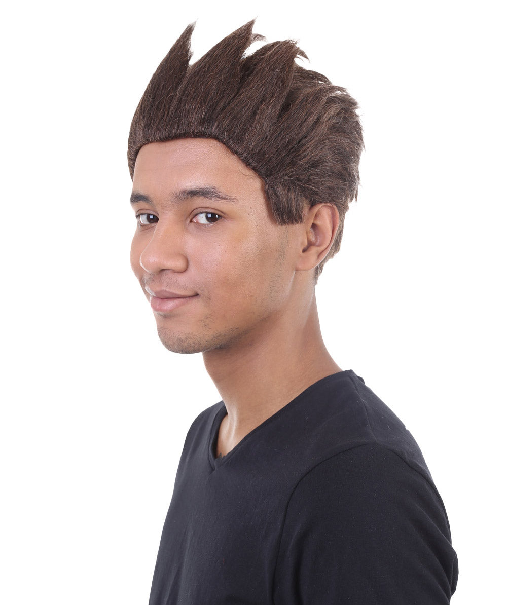 Spiked Internet Movie Brown Wig - HalloweenPartyOnline