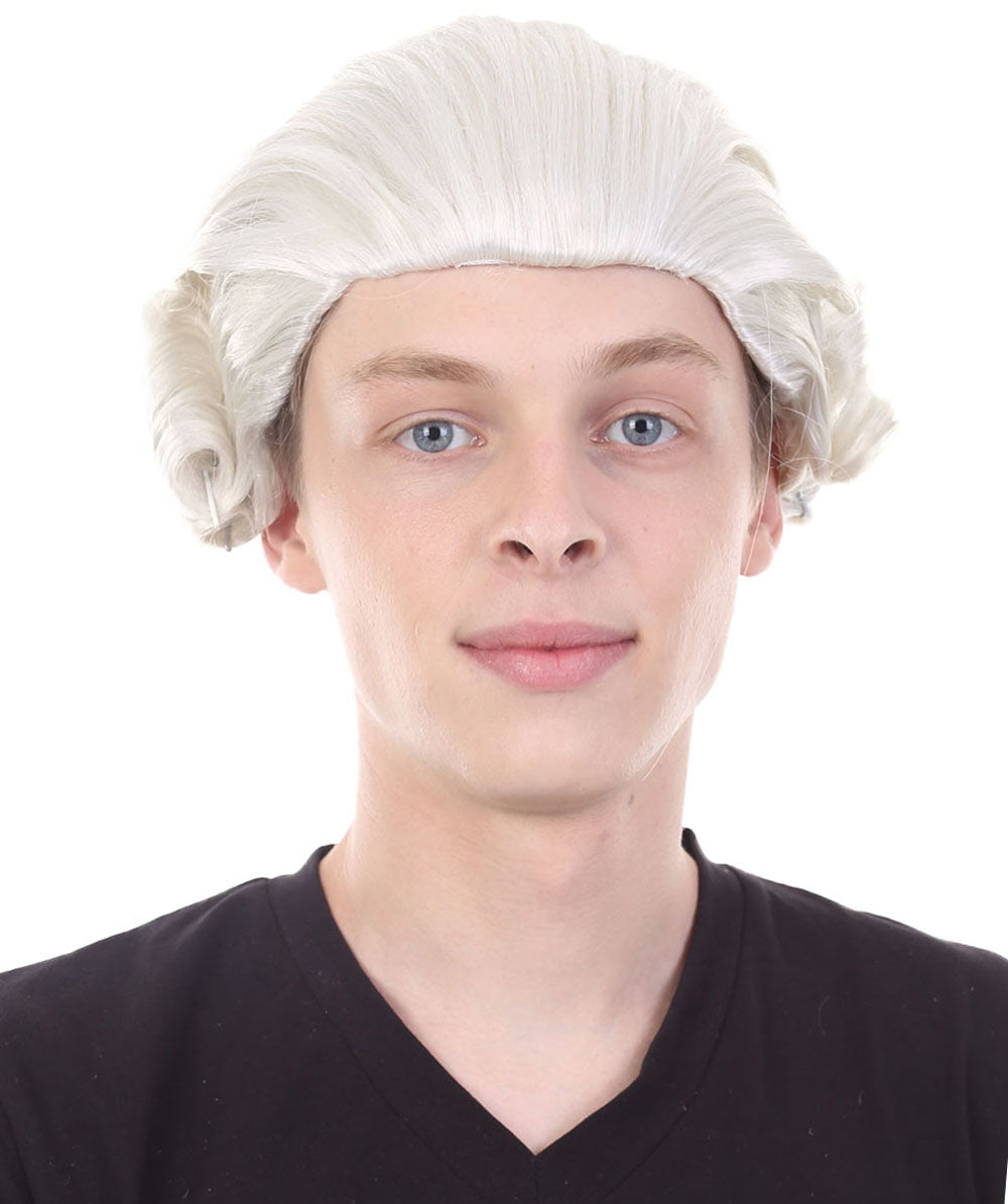 White Colonial Wig - HalloweenPartyOnline
