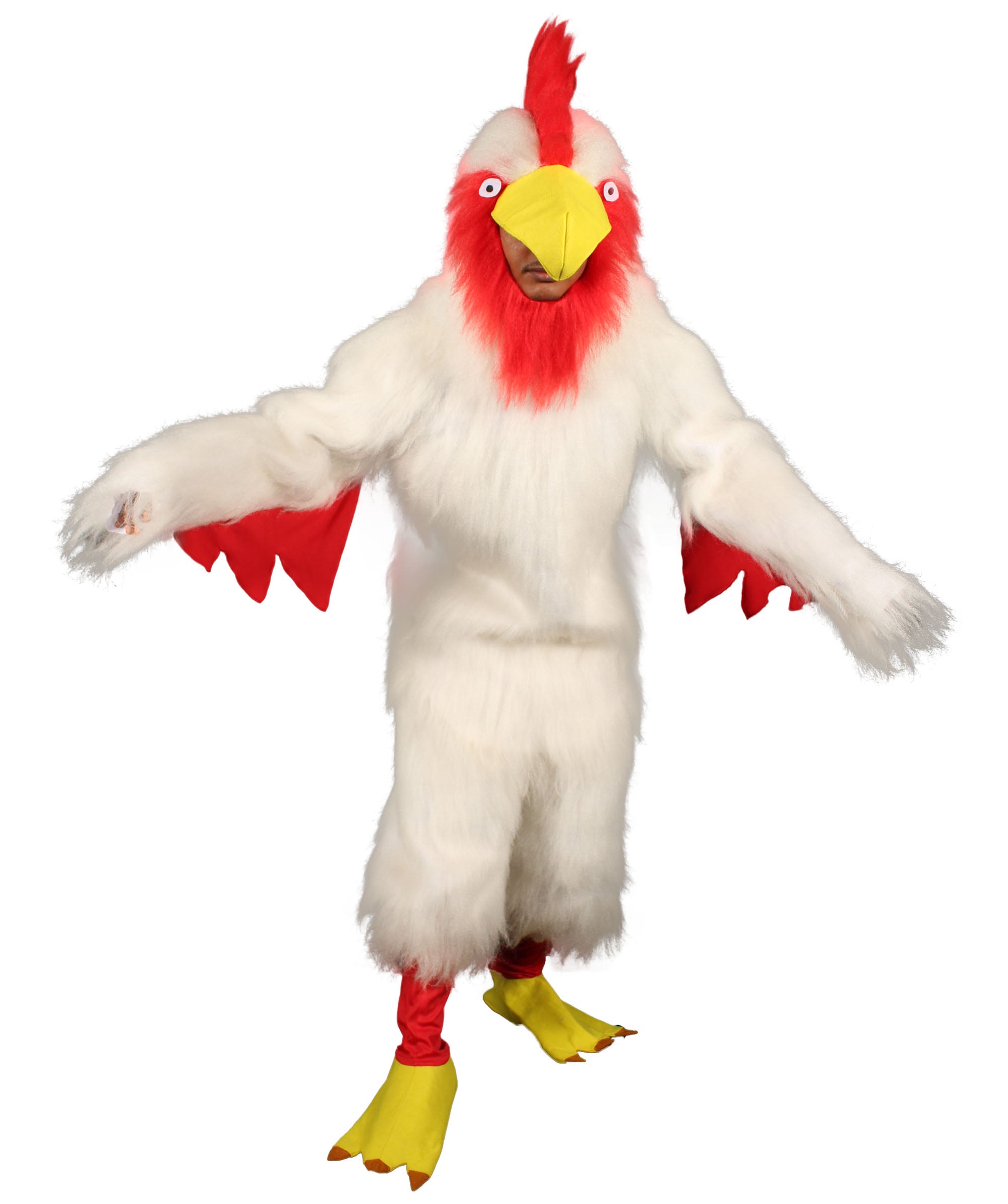 White Chicken Costume with Mask - HalloweenPartyOnline