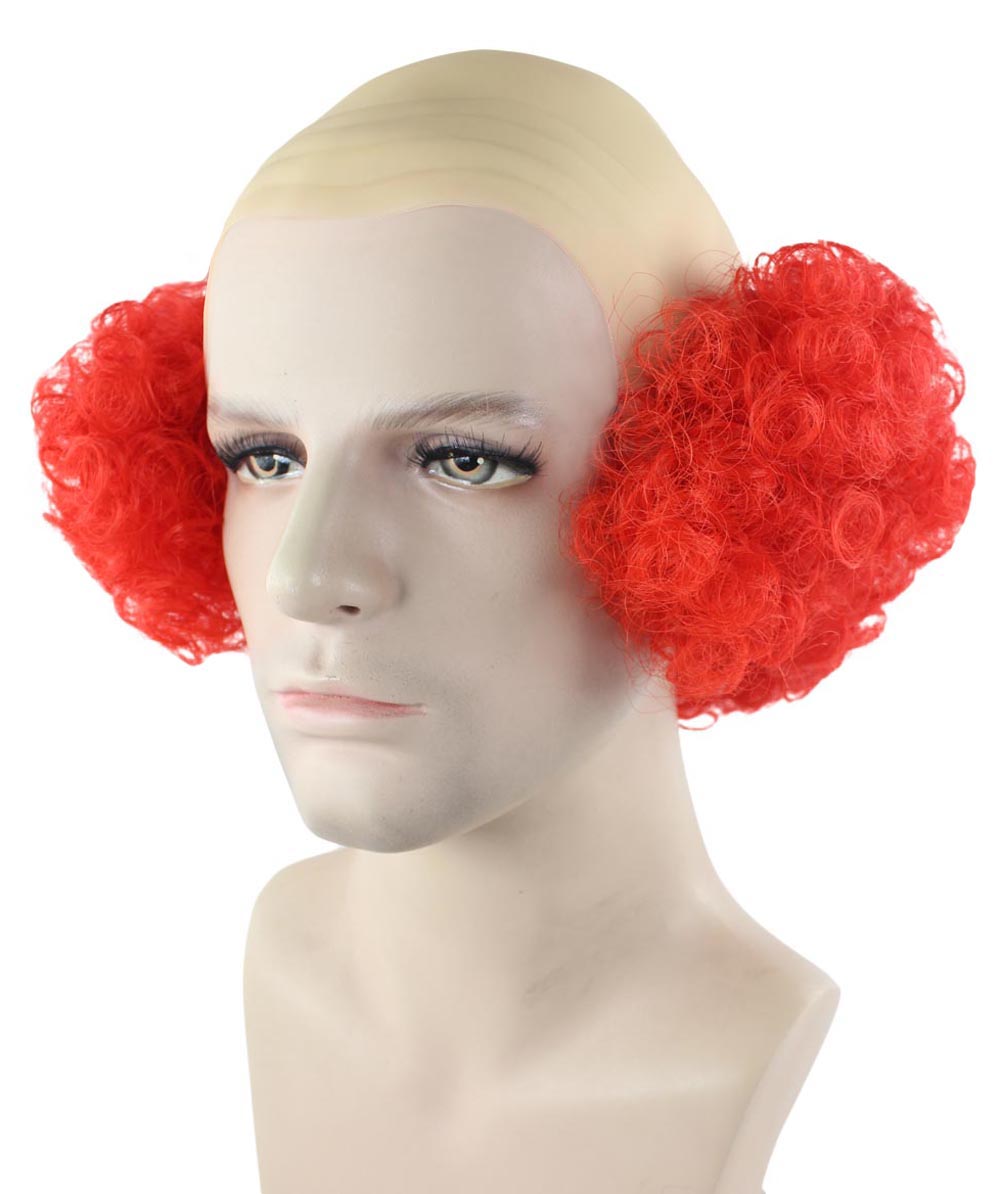Bald Curly Red Mens Clown Wig - HalloweenPartyOnline