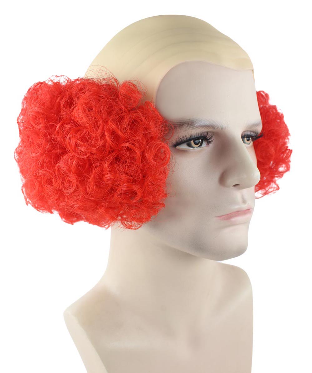 Bald Curly Red Mens Clown Wig - HalloweenPartyOnline