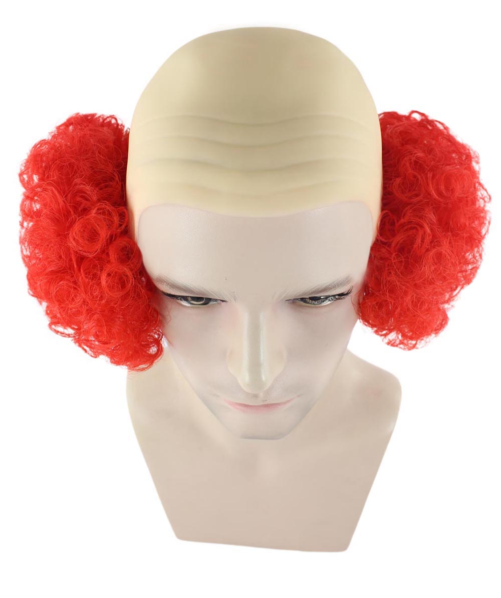 Bald Curly Red Mens Clown Wig - HalloweenPartyOnline