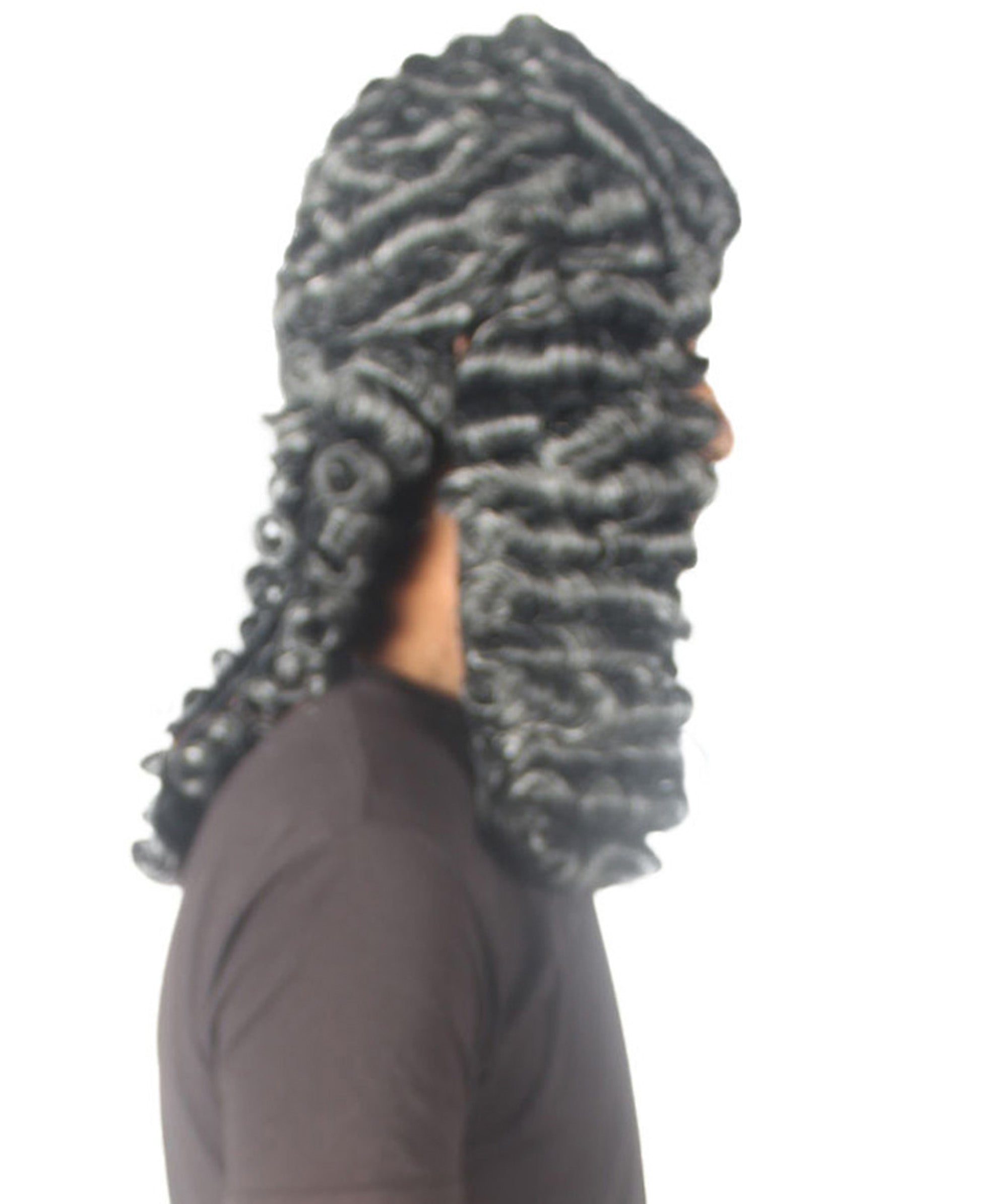 Colonial Judge Mens Wig | Black Historical Wigs - HalloweenPartyOnline