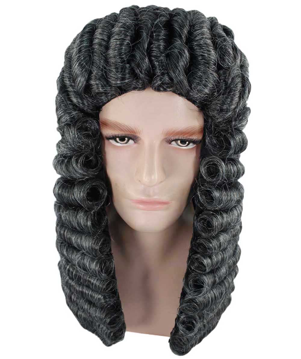 Colonial Judge Mens Wig | Black Historical Wigs - HalloweenPartyOnline