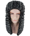 Colonial Judge Mens Wig | Black Historical Wigs - HalloweenPartyOnline