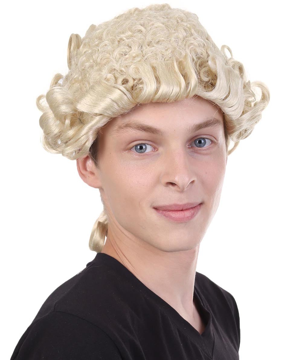 Mens Colonial Judge Wigs | Blonde Historical Wigs | Premium Breathable ...