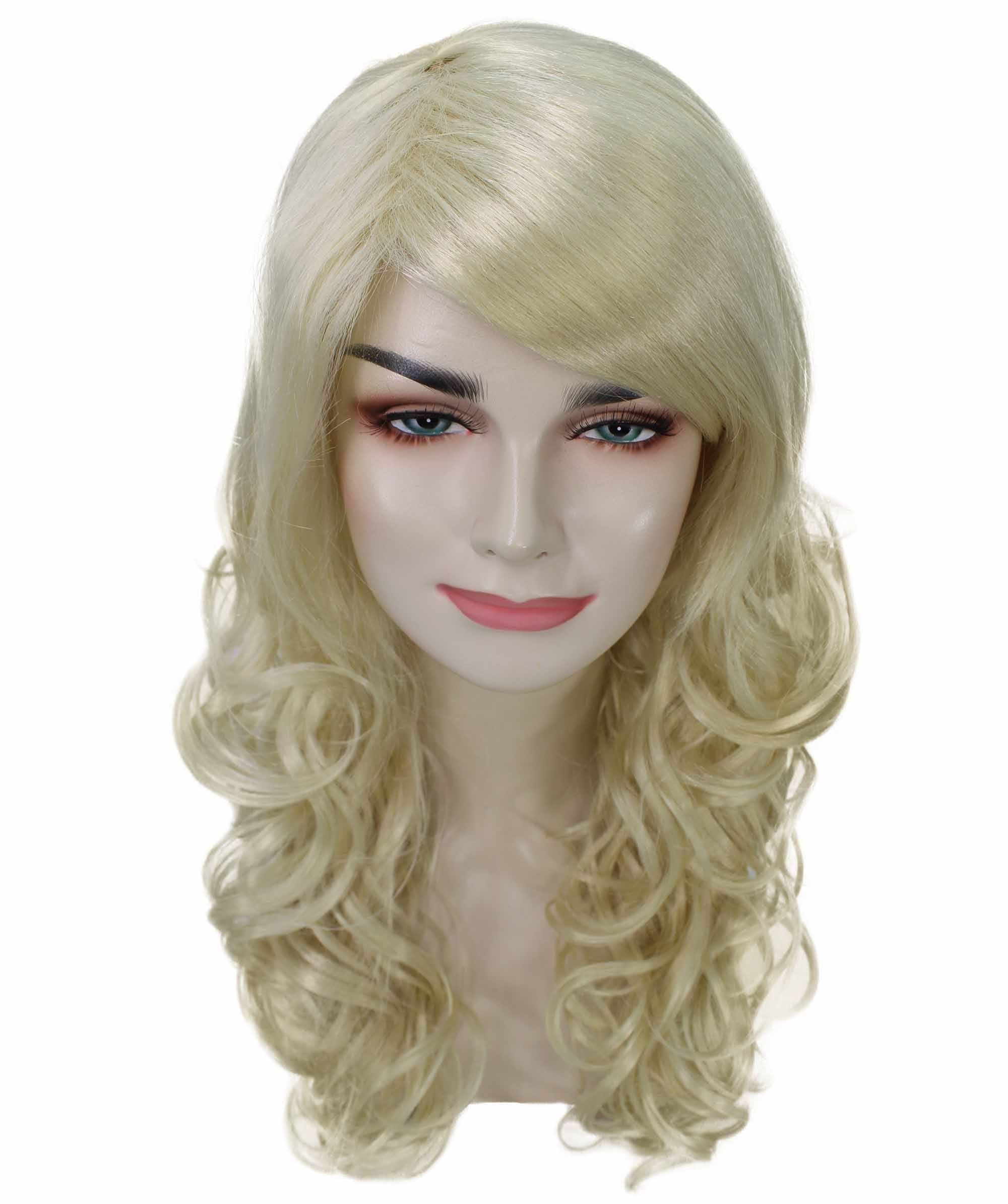 Women's Carnival Mardi Gras Tri-Color Wavy Style Cosplay Wig ...
