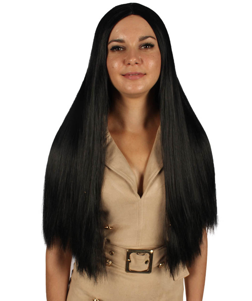 Long Black Witch Wig - HalloweenPartyOnline