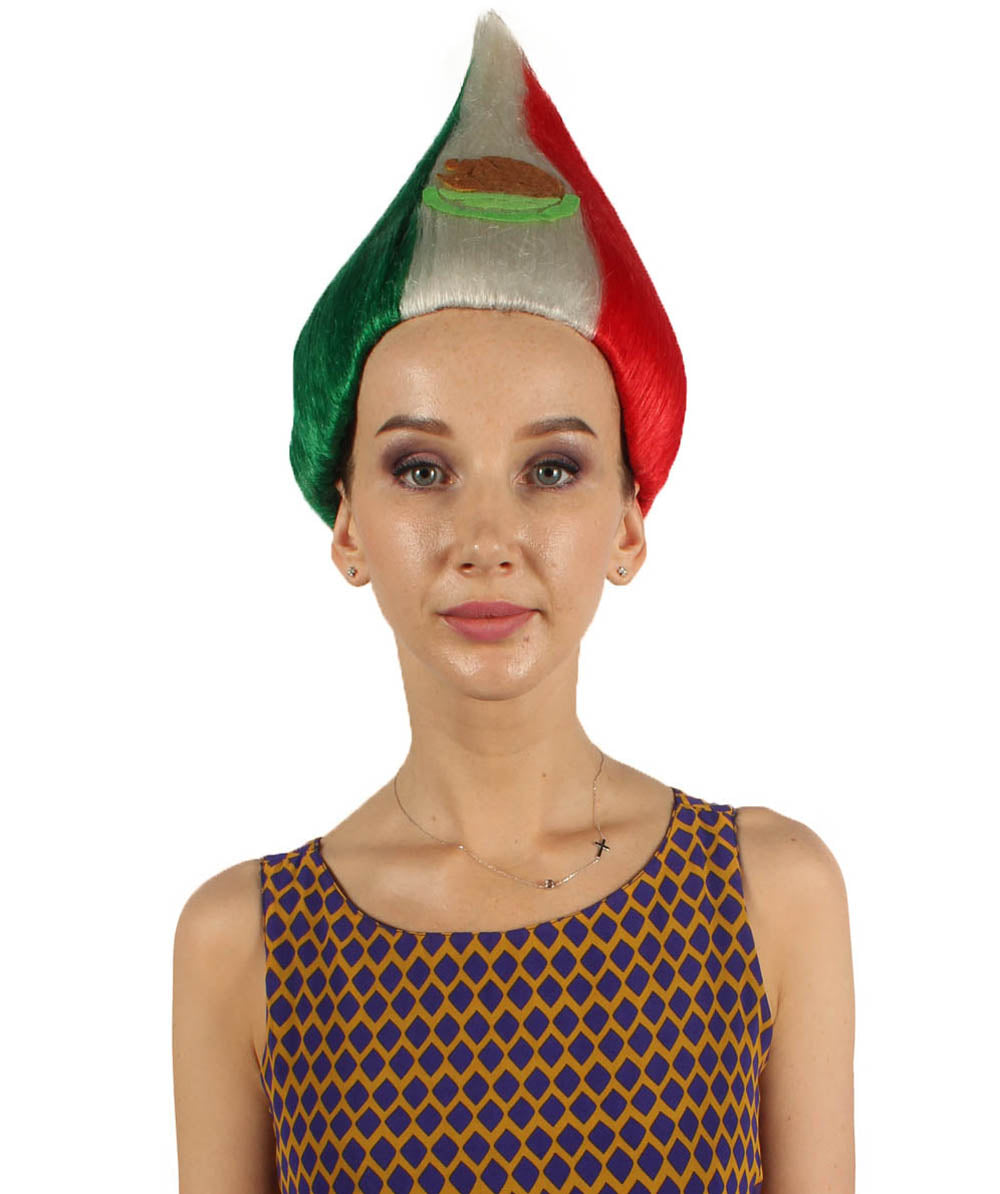 Mexico Flag Troll Wig | - HalloweenPartyOnline