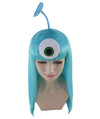 Alien Wig with Antennae - Adult / Blue - HalloweenPartyOnline