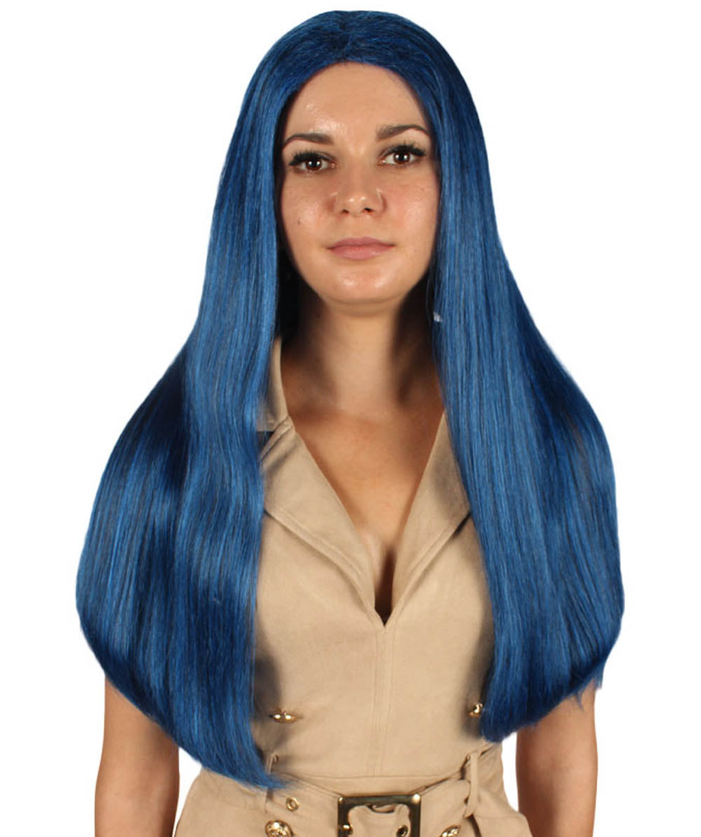 Fantasy Long Blue Wig - HalloweenPartyOnline