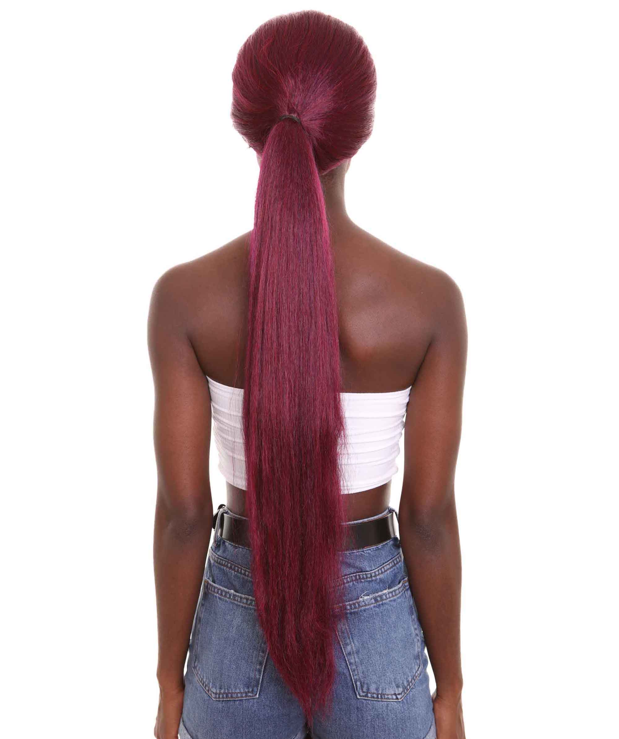 Cardi B | Women's Long Sleek Purple Ponytail Rapper Wig | HPO ...
