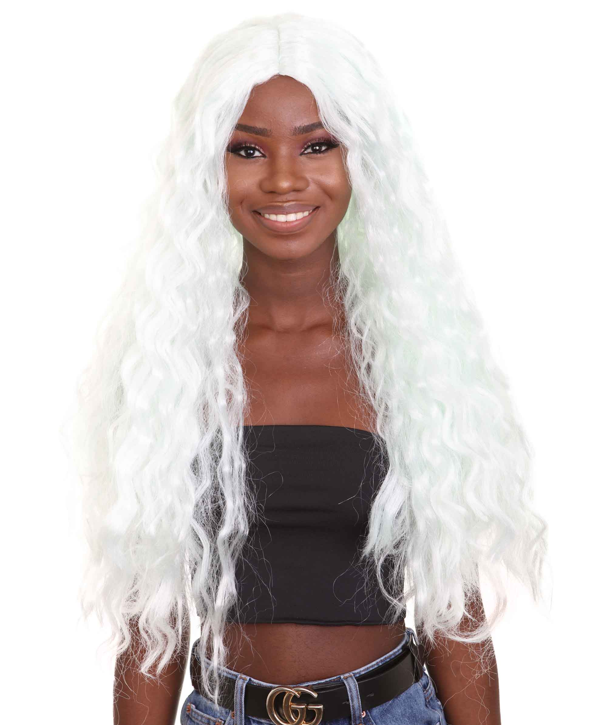 Women's - Doja Cat Long Platinum Silver Say So Artist Wig ...