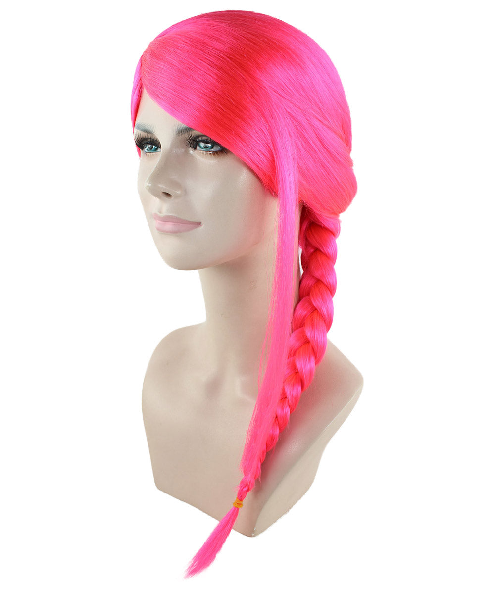 Side Parted Single Braided Wig | - HalloweenPartyOnline