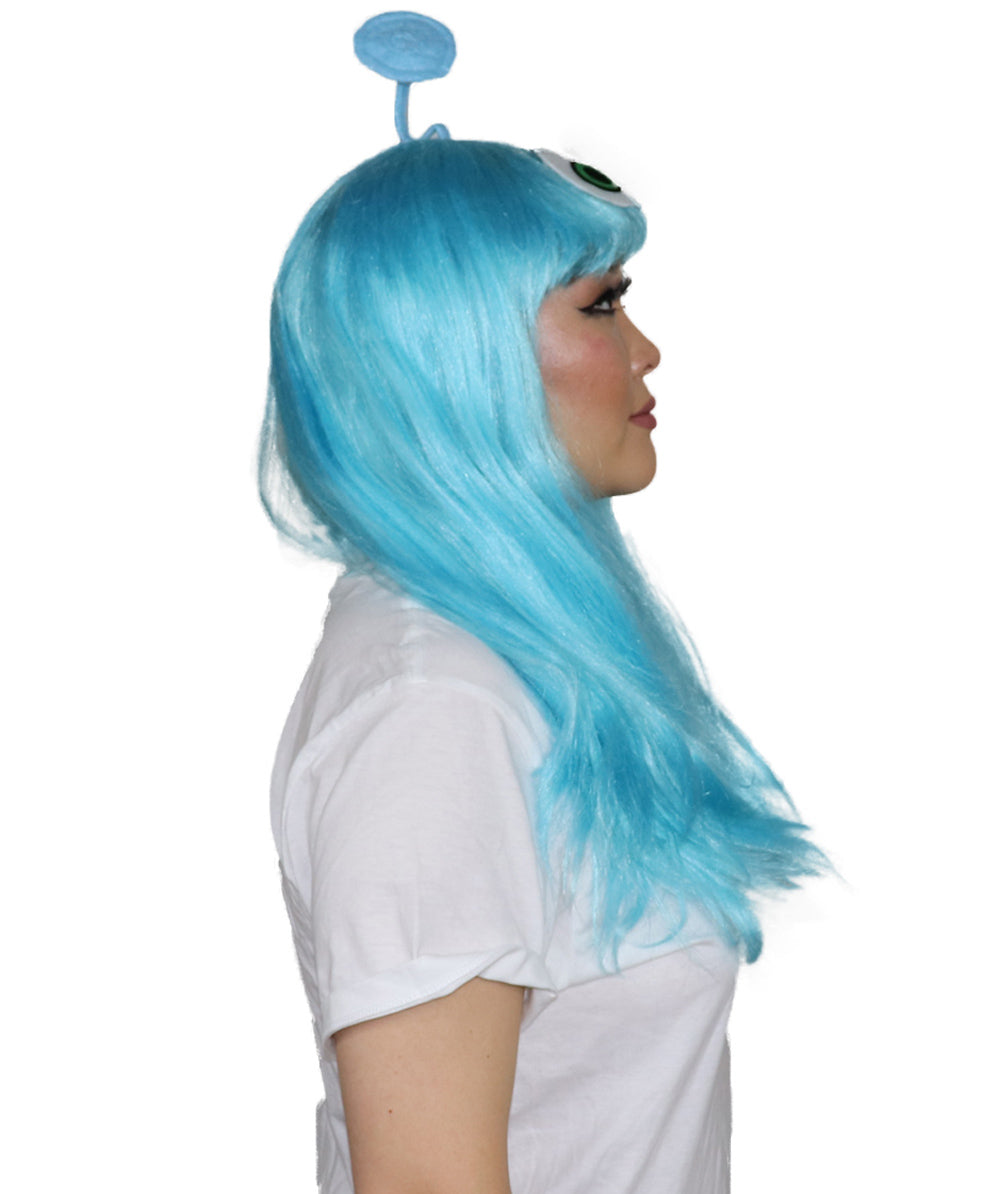 Alien Wig with Antennae - HalloweenPartyOnline