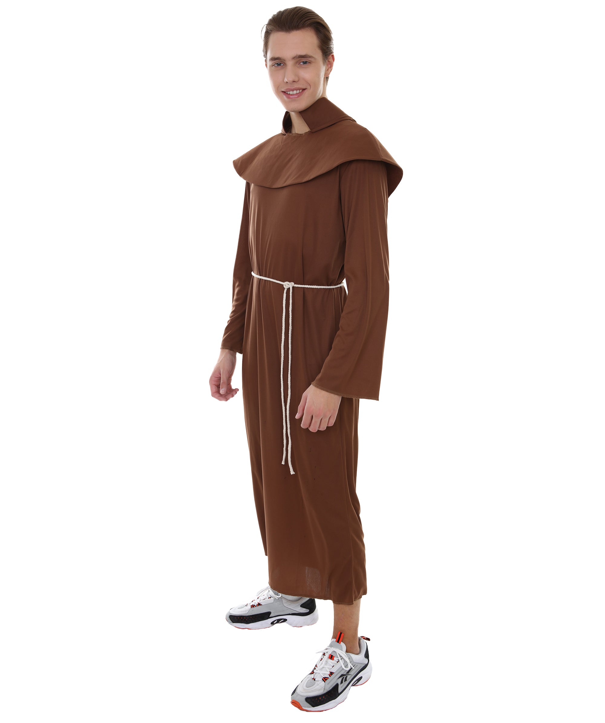 Adult Men's Monk Religious Costume | Brown Cosplay Costume ...