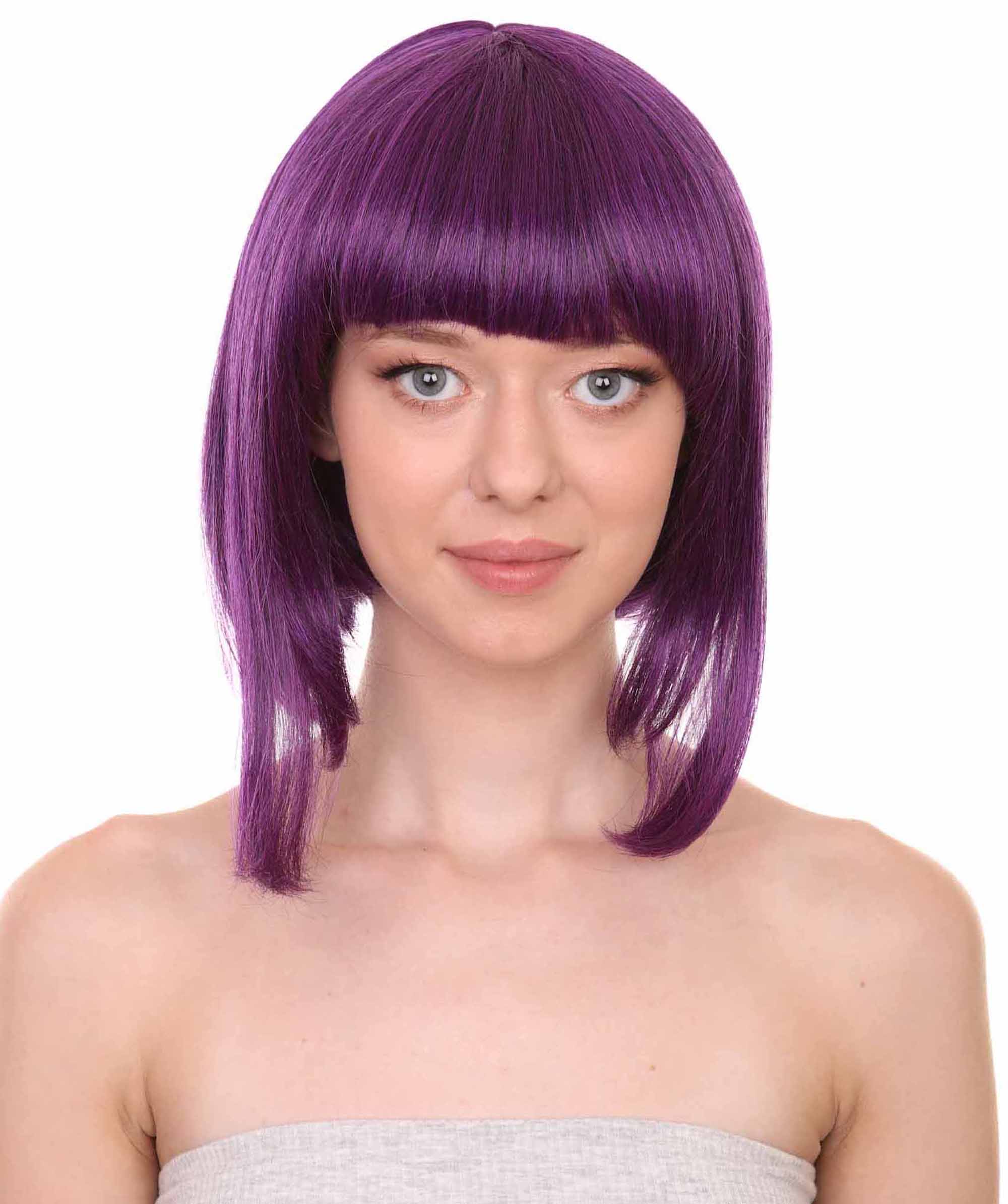 Anime Cosplay Purple Bob Wig - HalloweenPartyOnline