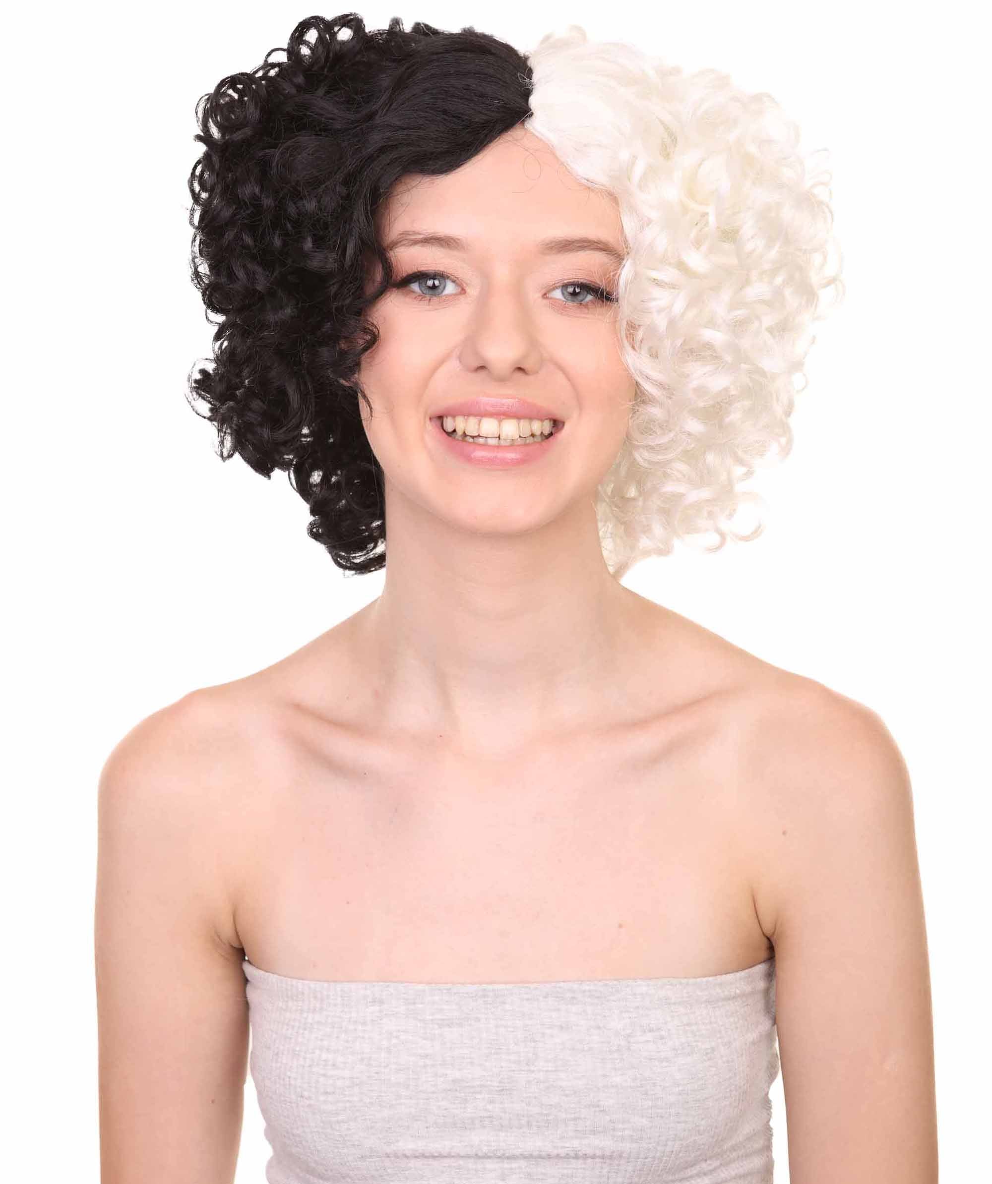 Cruel Ella Fashion Designer | Black and White Classic Character Wig ...