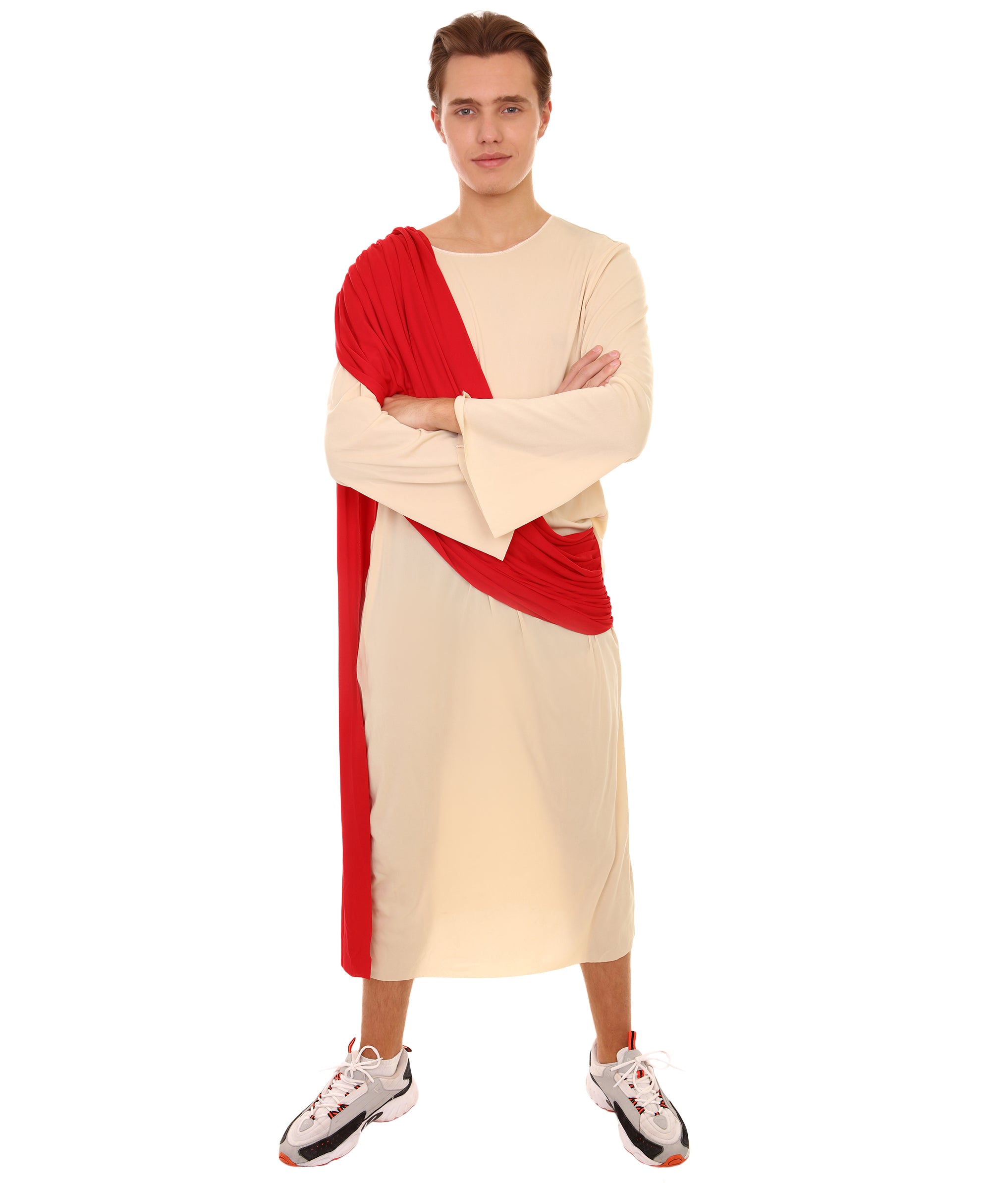 Adult Men's Jesus Religious Costume | Red and Beige Cosplay Costume ...