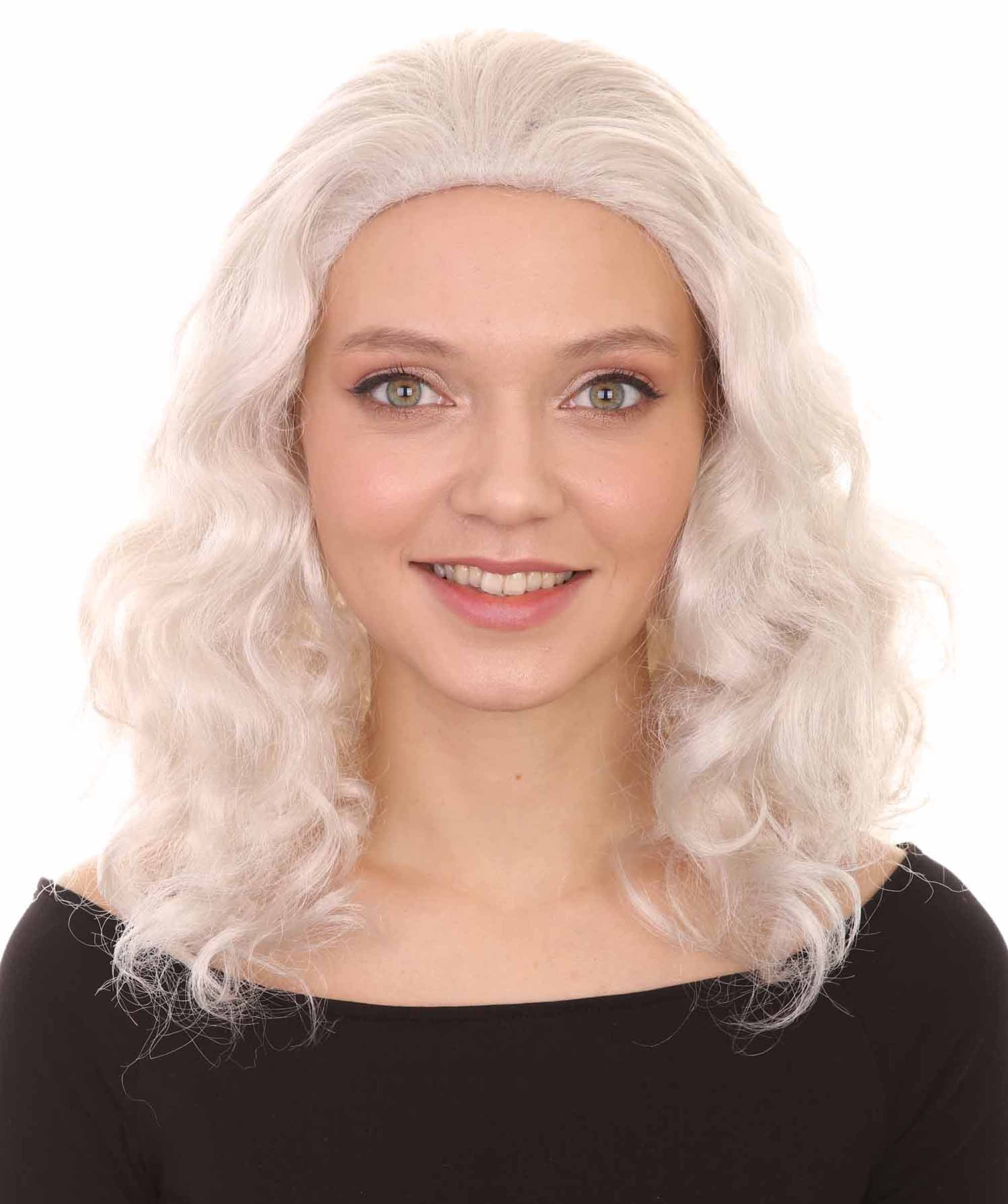 White Scary Ice Witch Wig - HalloweenPartyOnline