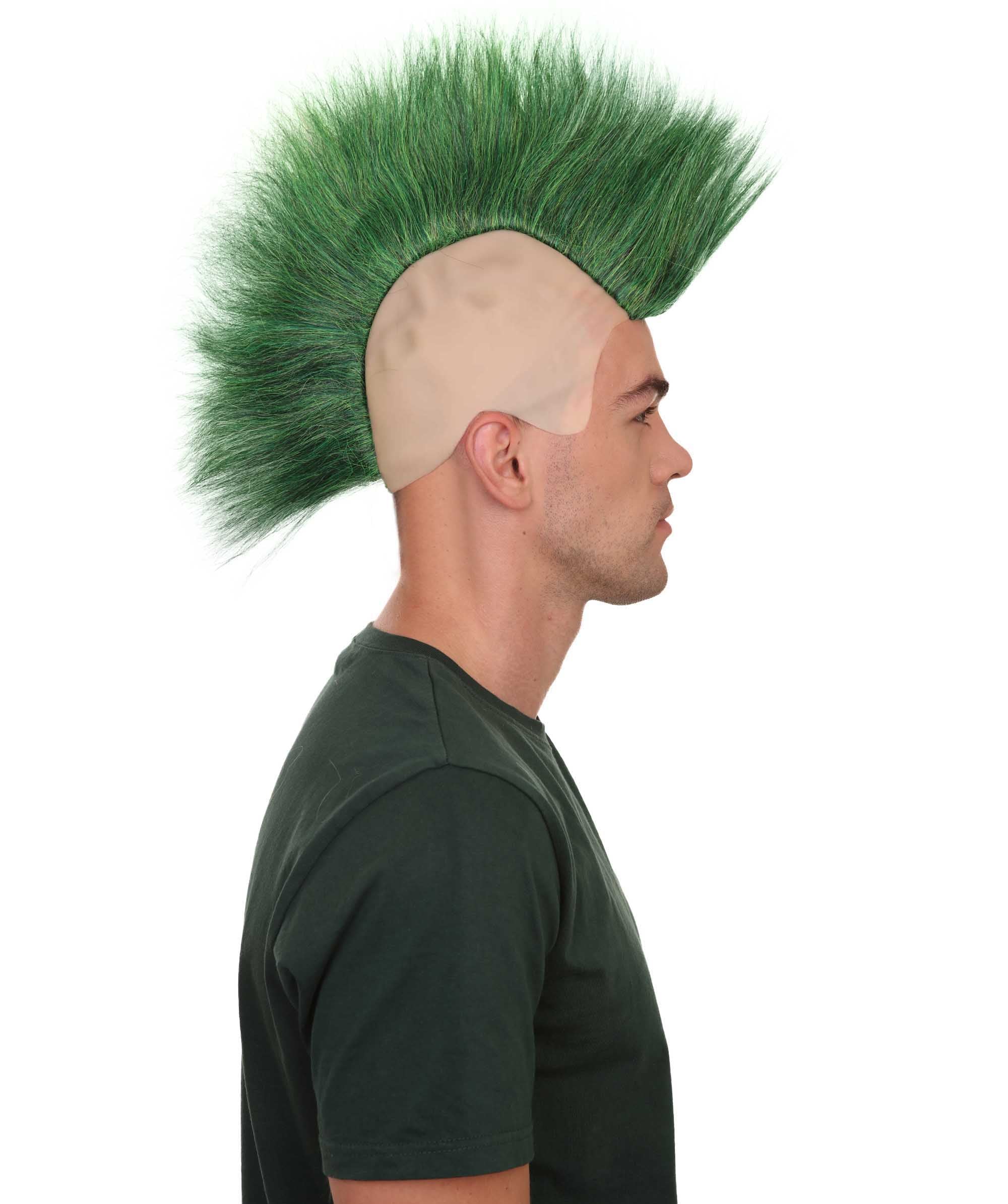 Green Mohawk Men’s Wig - HalloweenPartyOnline