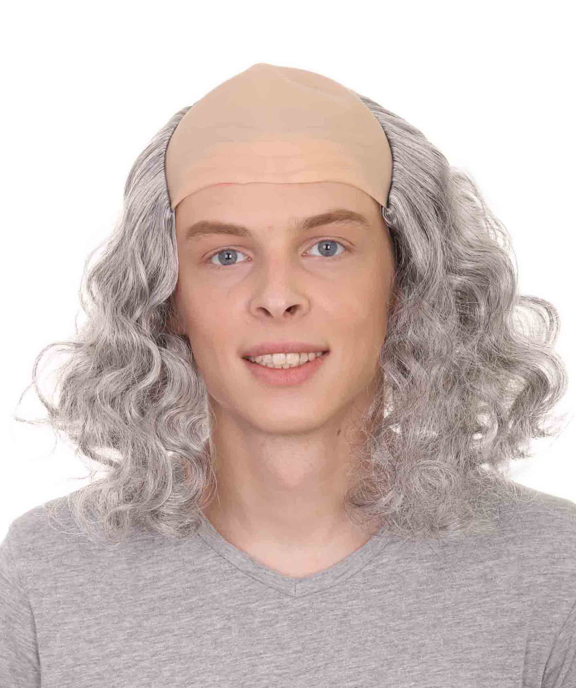 Founding Father Half Bald Wig | - HalloweenPartyOnline