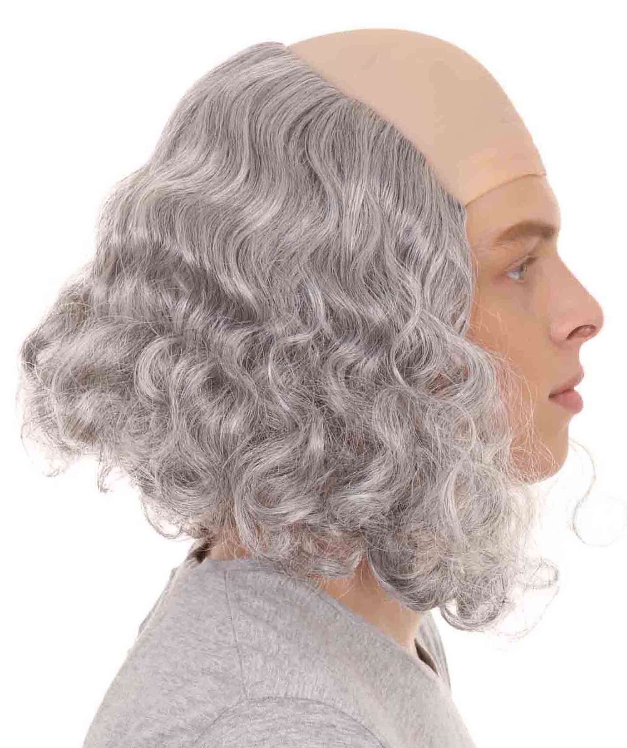 Founding Father Half Bald Wig | - HalloweenPartyOnline