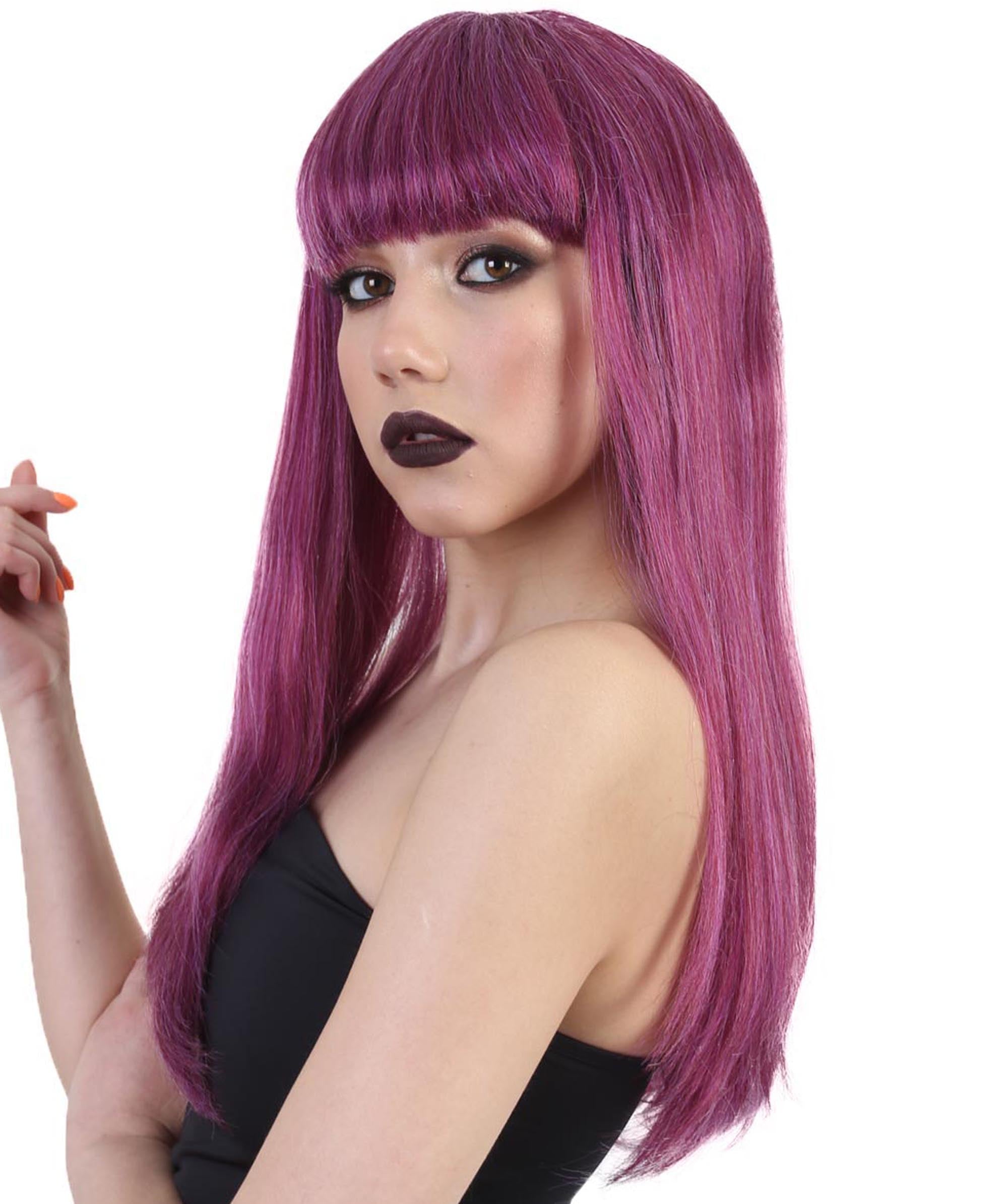 Descendants Mal Wig | Purple Wig | Cosplay Halloween Wigs - Adult ...