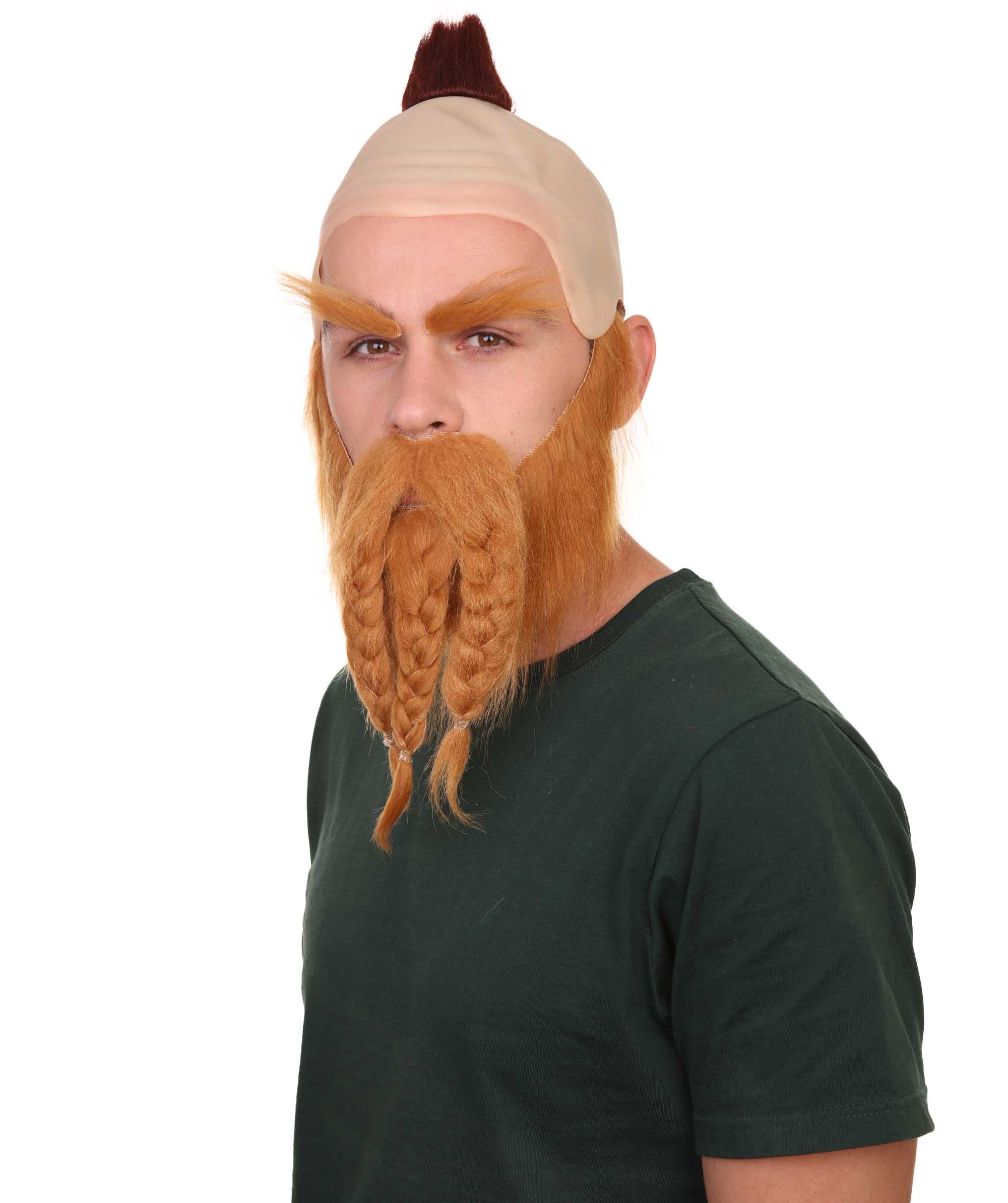 Dwarf Warrior Mens Wig - HalloweenPartyOnline