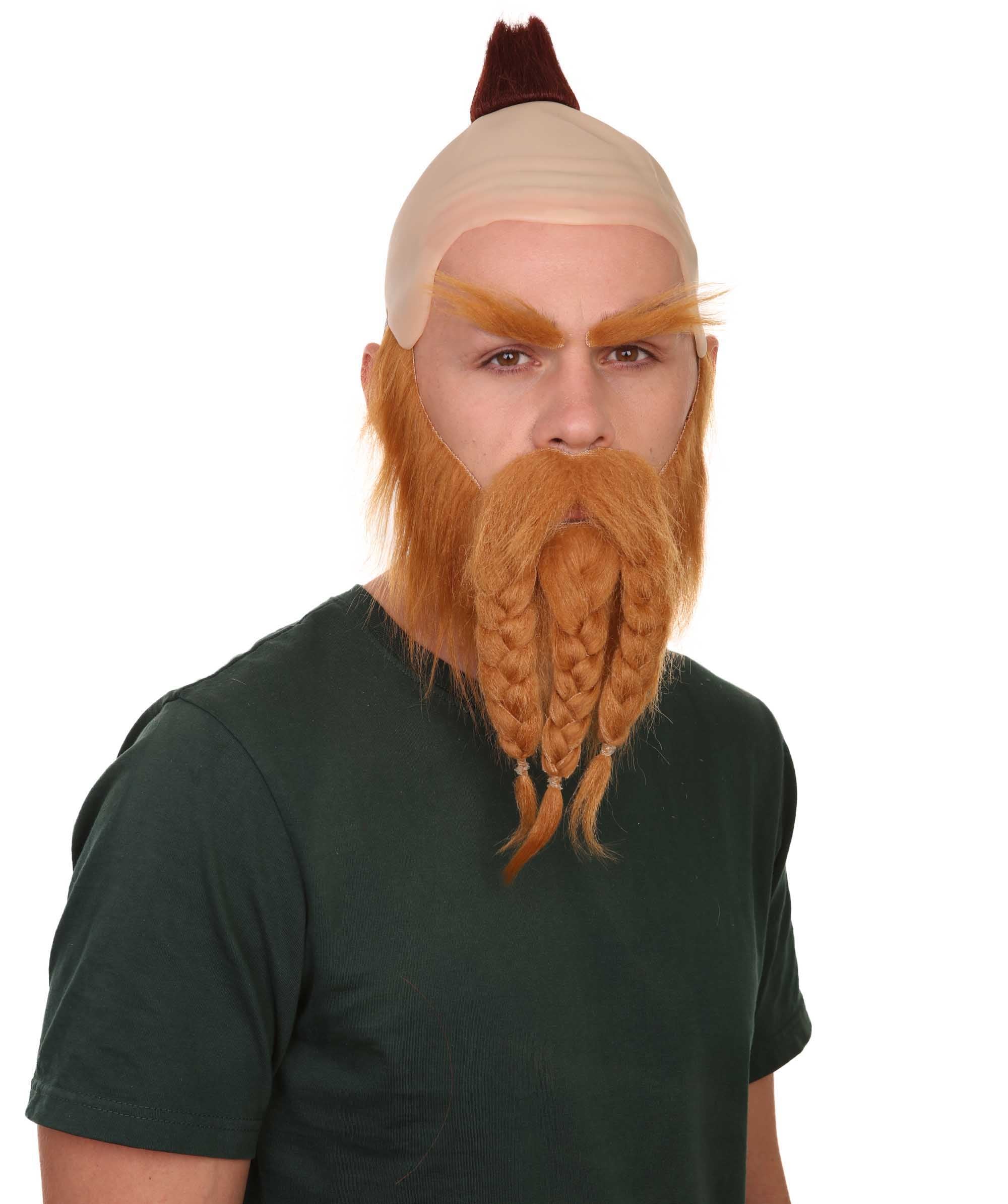 Dwarf Warrior Mens Wig - HalloweenPartyOnline