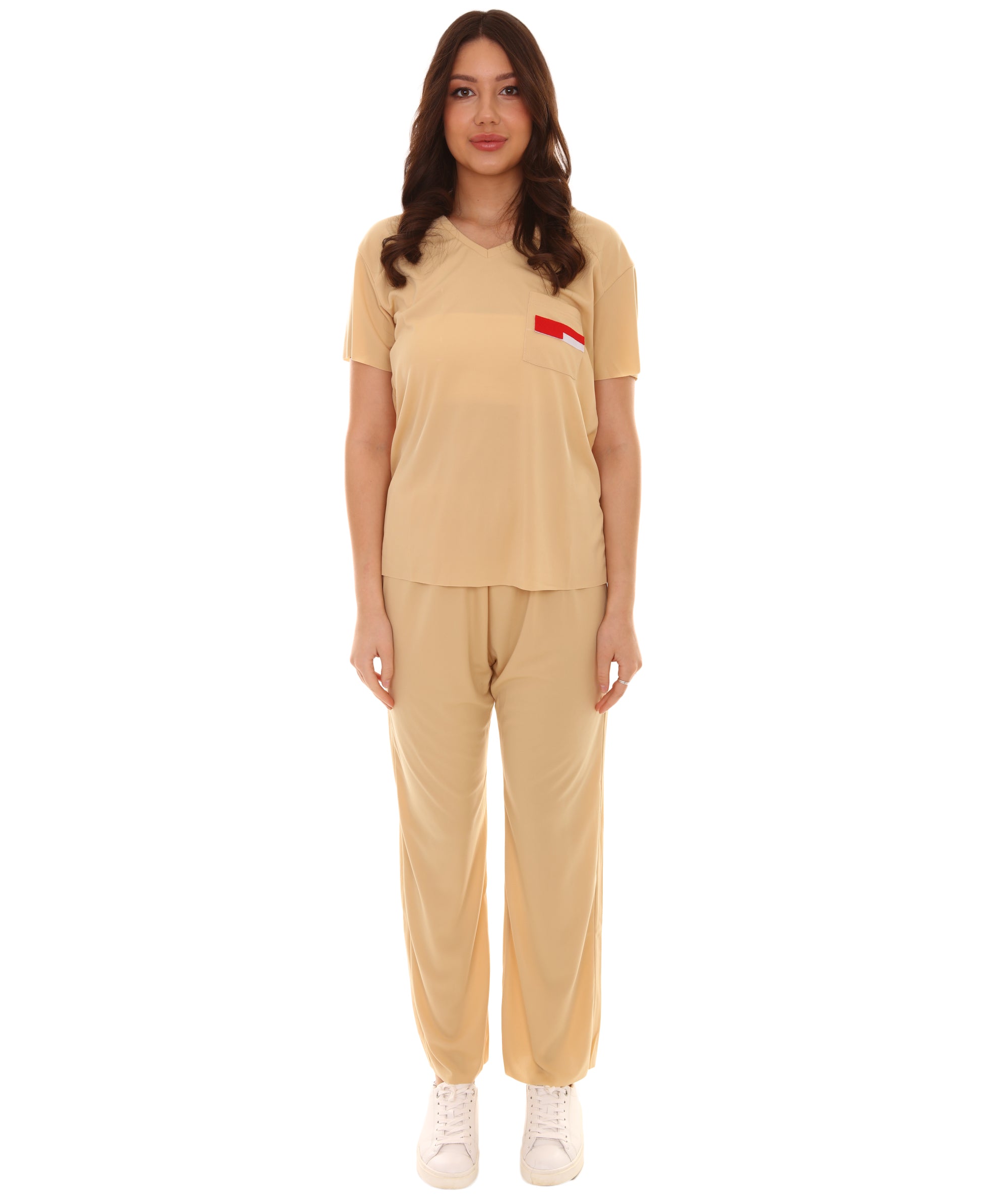 Adult Women's Beige Prisoner Costume | Umber Cosplay costume ...