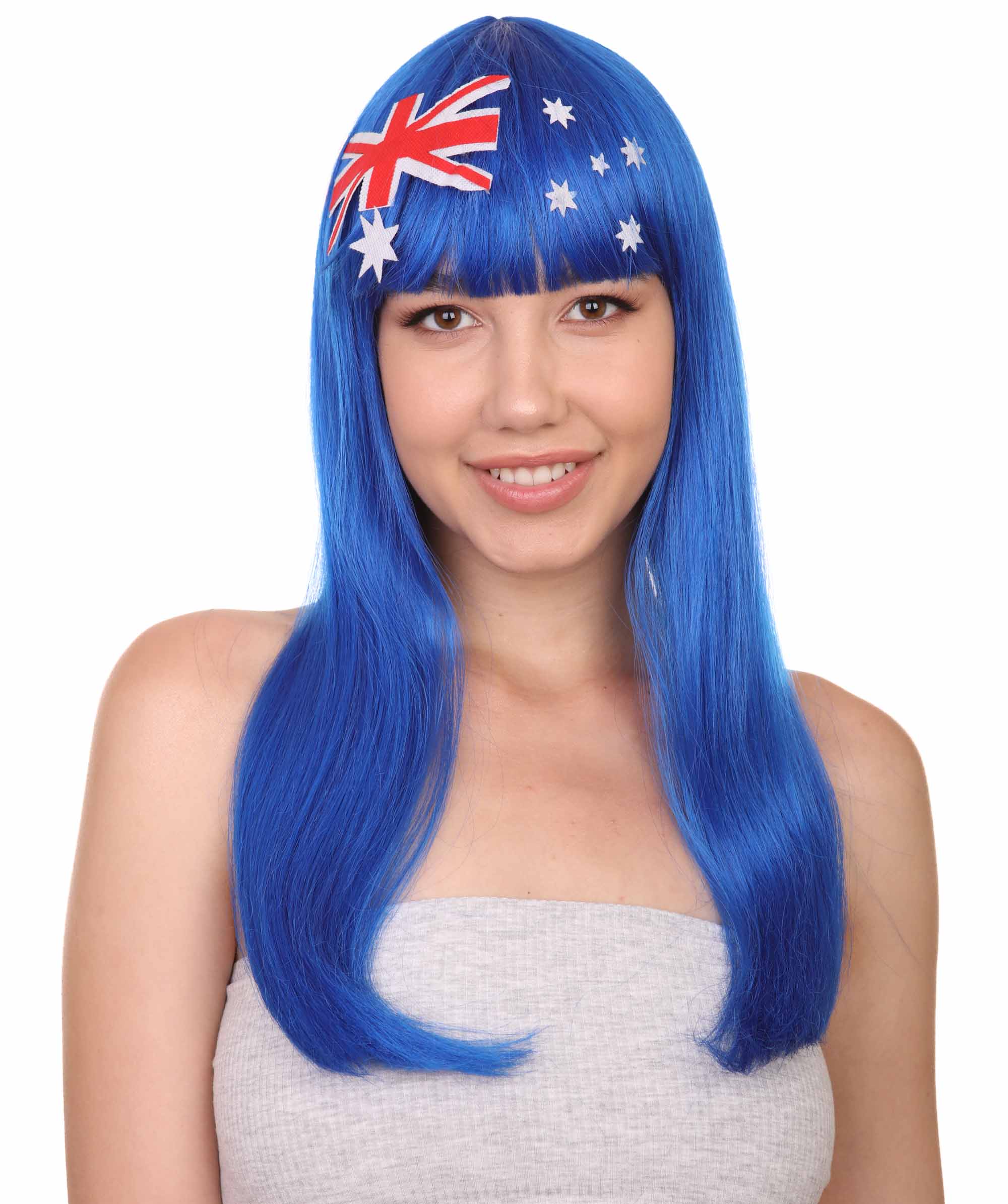 Australian Flag Bob Wig | - HalloweenPartyOnline