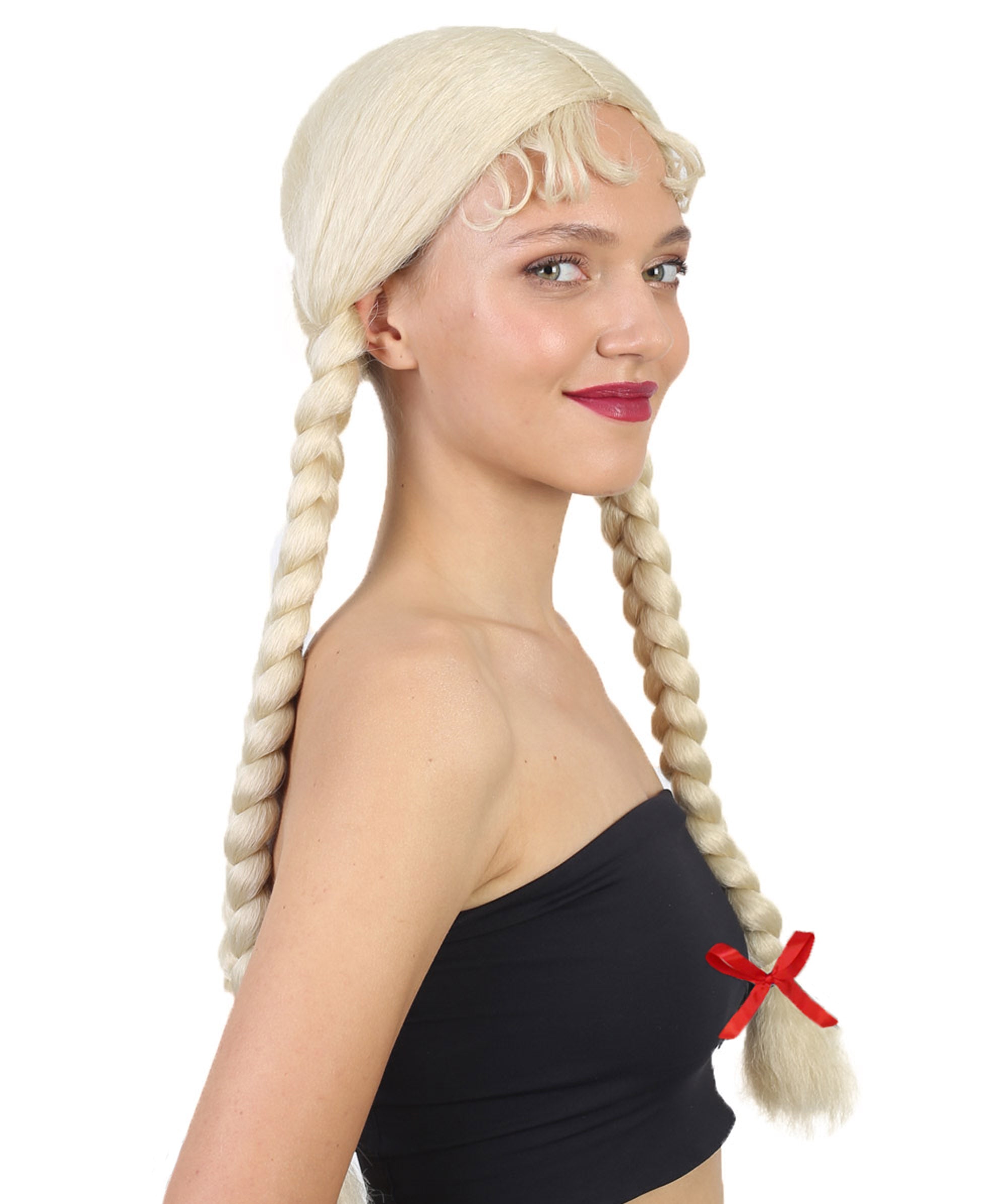 Dutch Girl Long Blond Braided Yellow Cosplay Wig | HPO ...