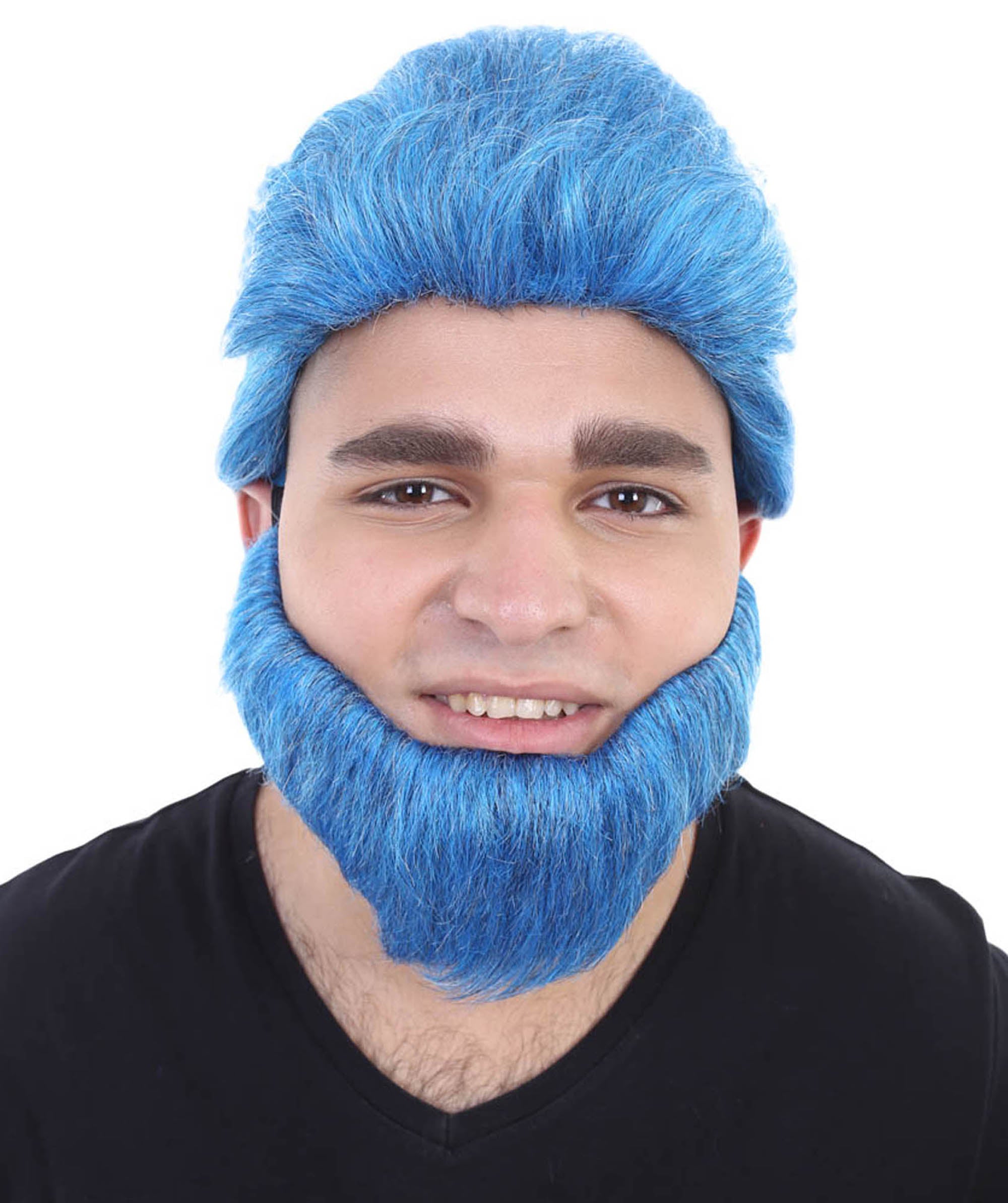 Beast Wig & Beard | Blue Cosplay Halloween Wig | HPO - HalloweenPartyOnline