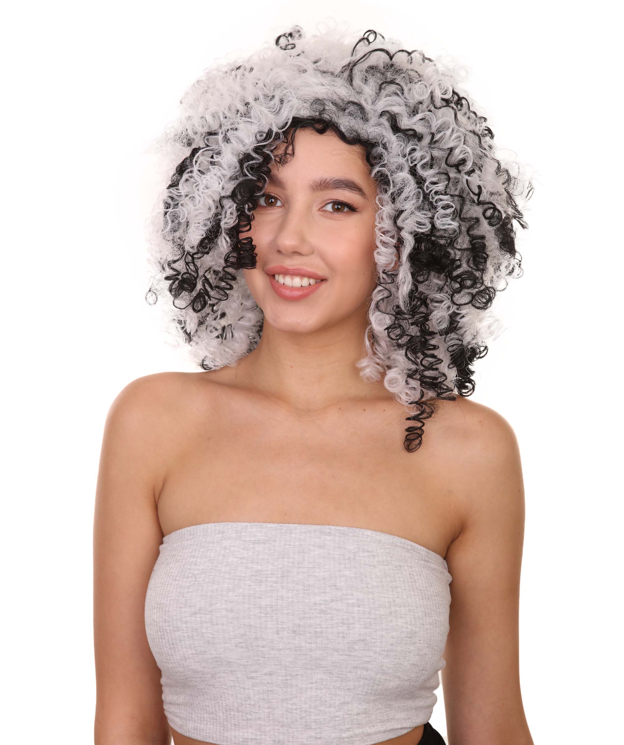 Witch Two-tone Afro Womens Wig | - HalloweenPartyOnline